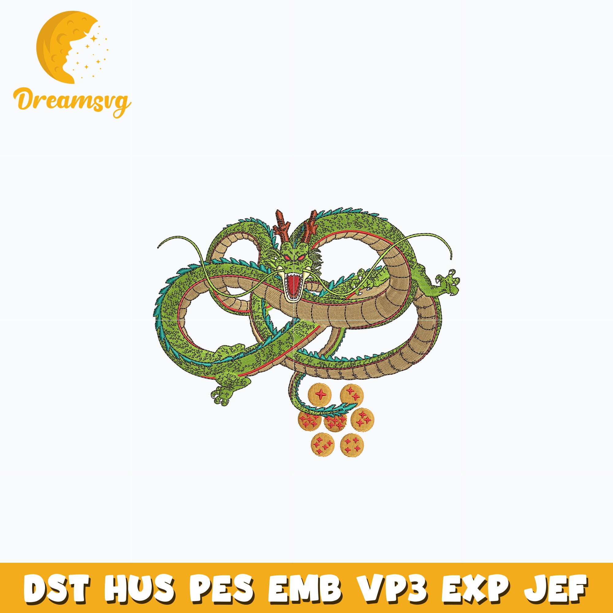 Dragon Ball Shenlong embroidery design – DreamSVG Store
