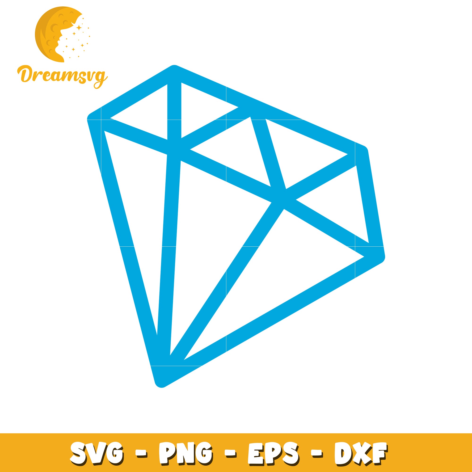 Diamond SVG PNG EPS DXF Cut File – DreamSVG Store