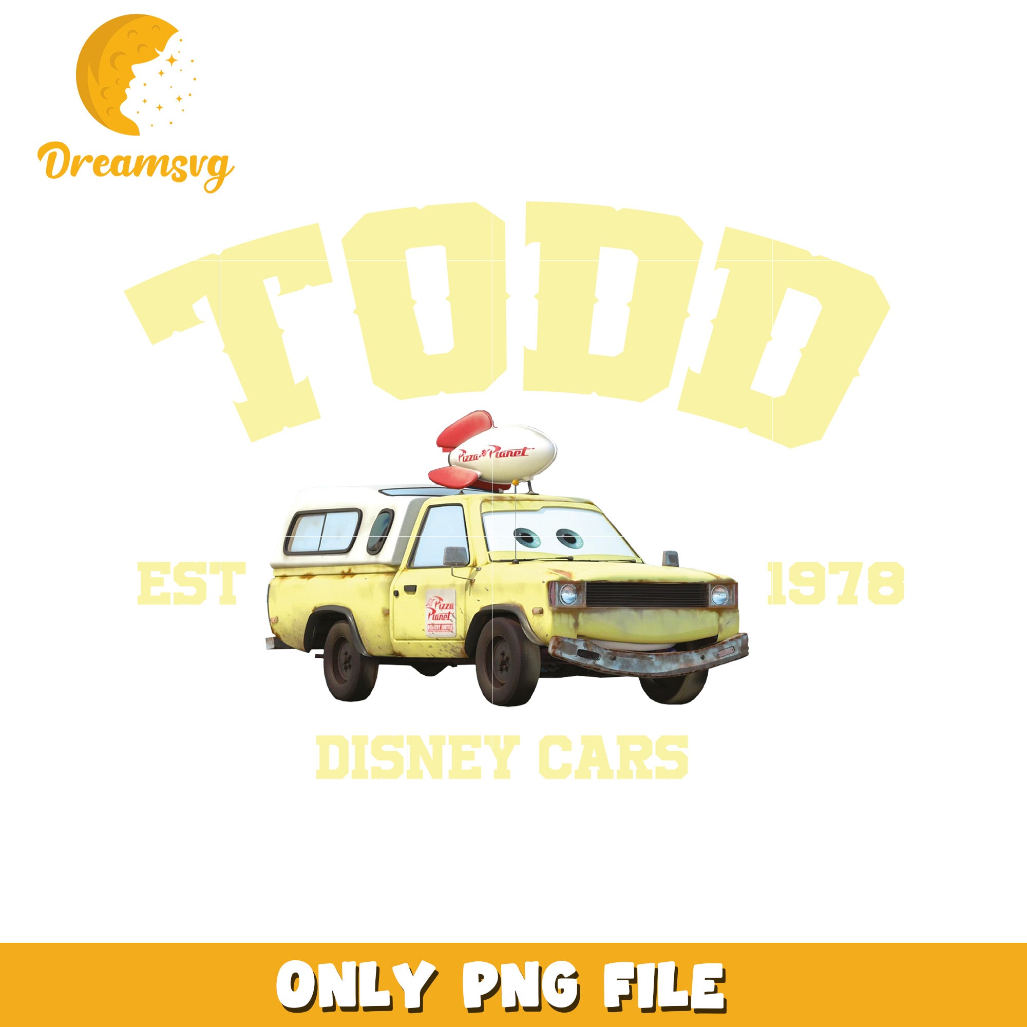 Disney Cars Todd PNG Image – DreamSVG Store