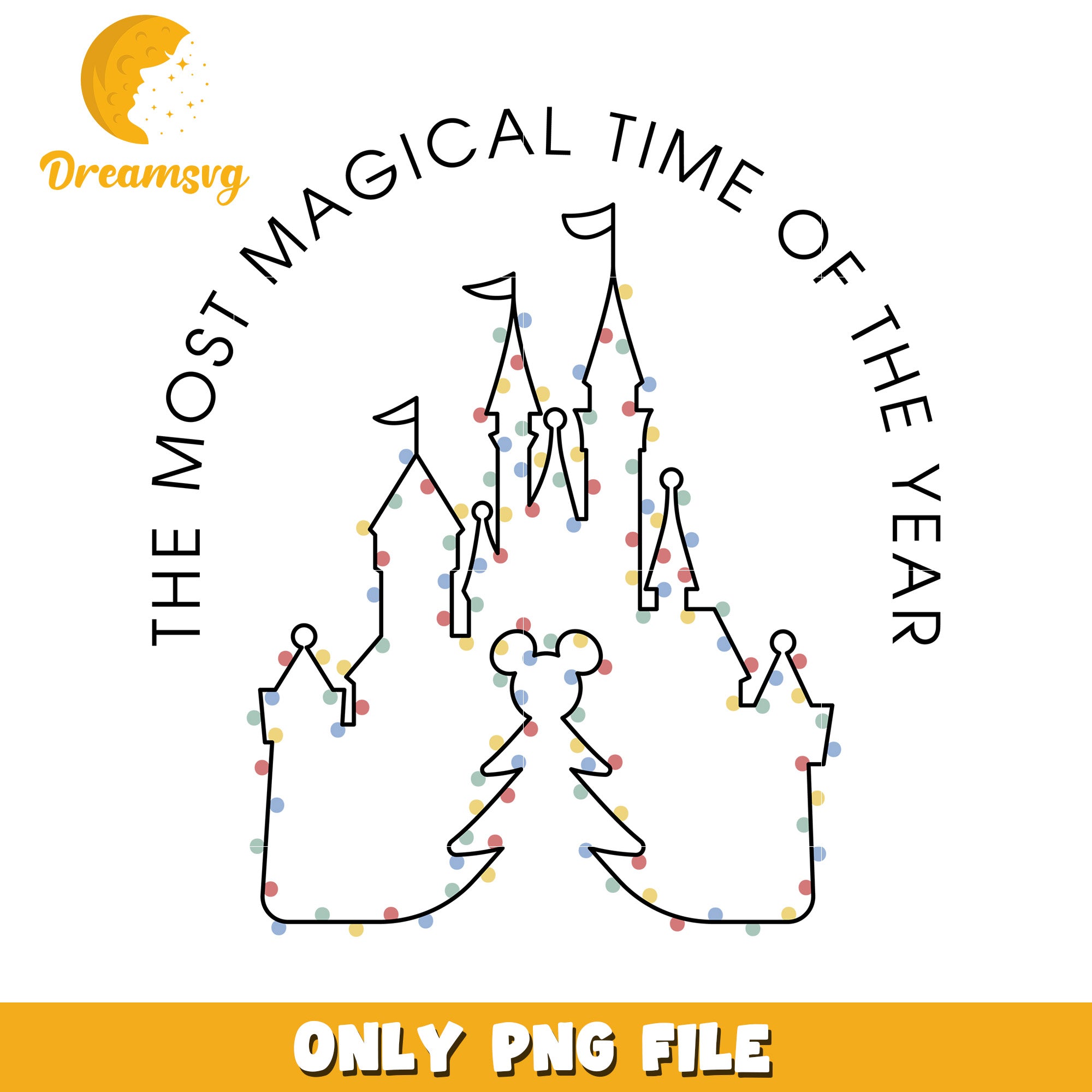 Disney Castle Lights PNG – DreamSVG Store