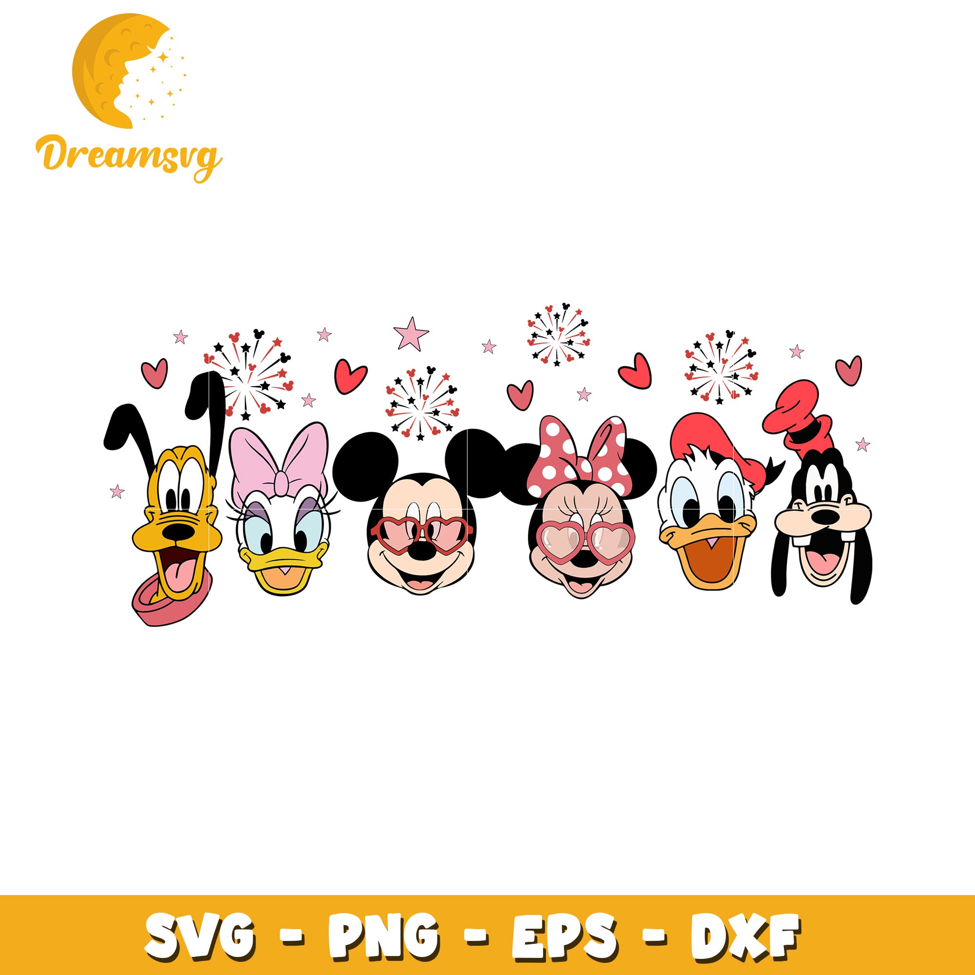 Disney Character SVG Bundle Cute Faces for Crafts and Design – DreamSVG ...