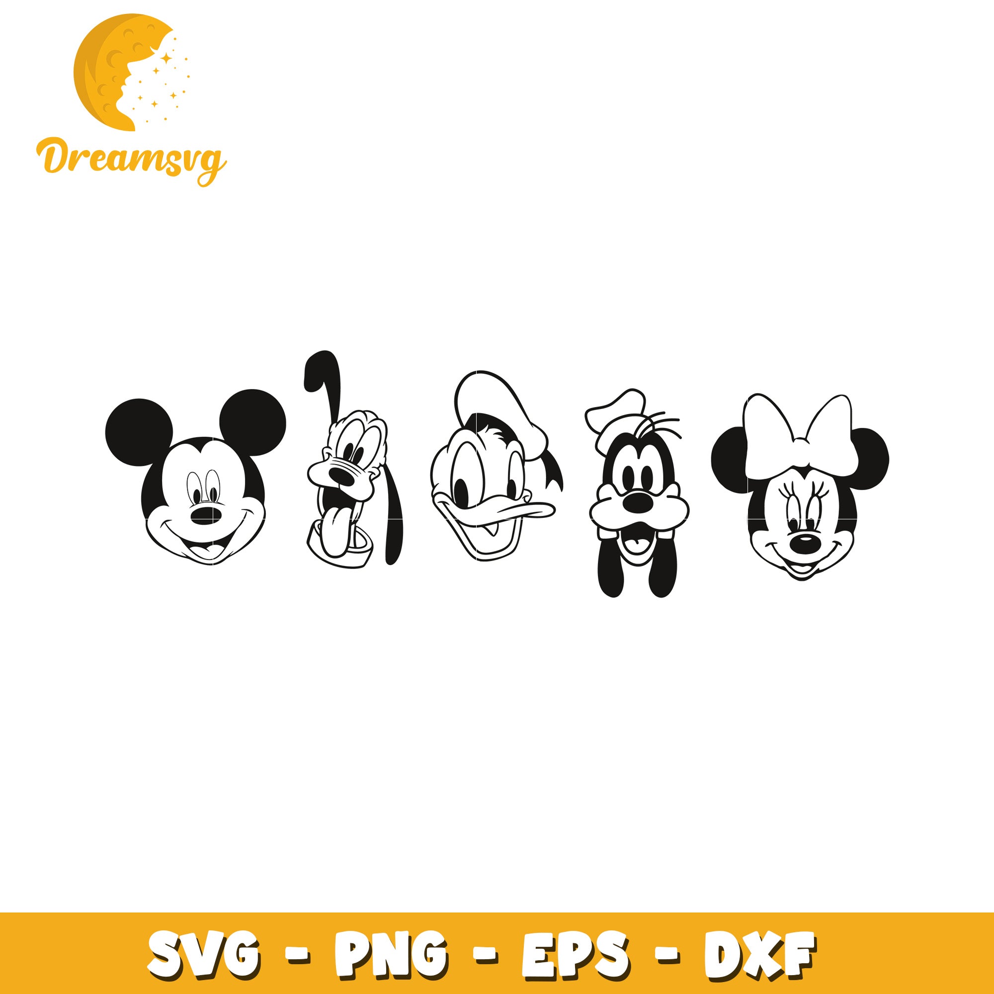 Disney Characters SVG Bundle PNG EPS DXF – DreamSVG Store