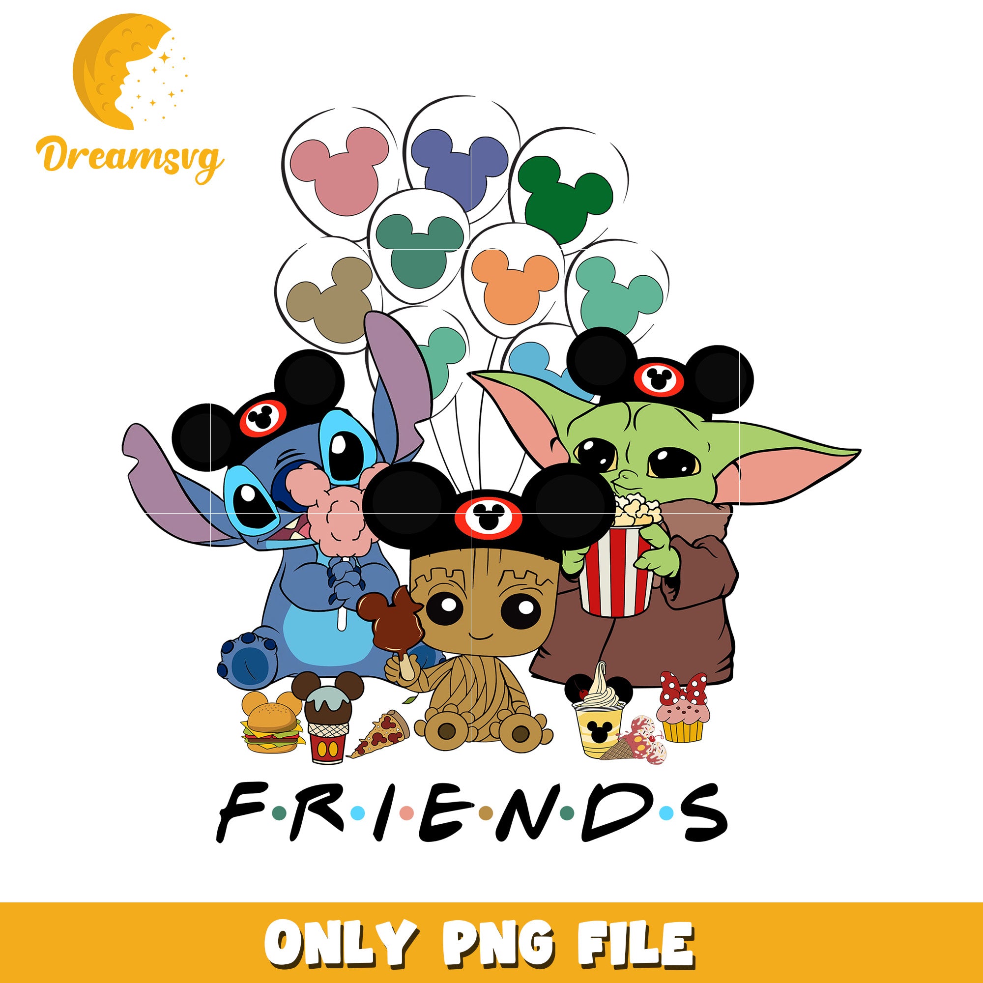 Disney Friends PNG File Cute Character Design Download – DreamSVG Store
