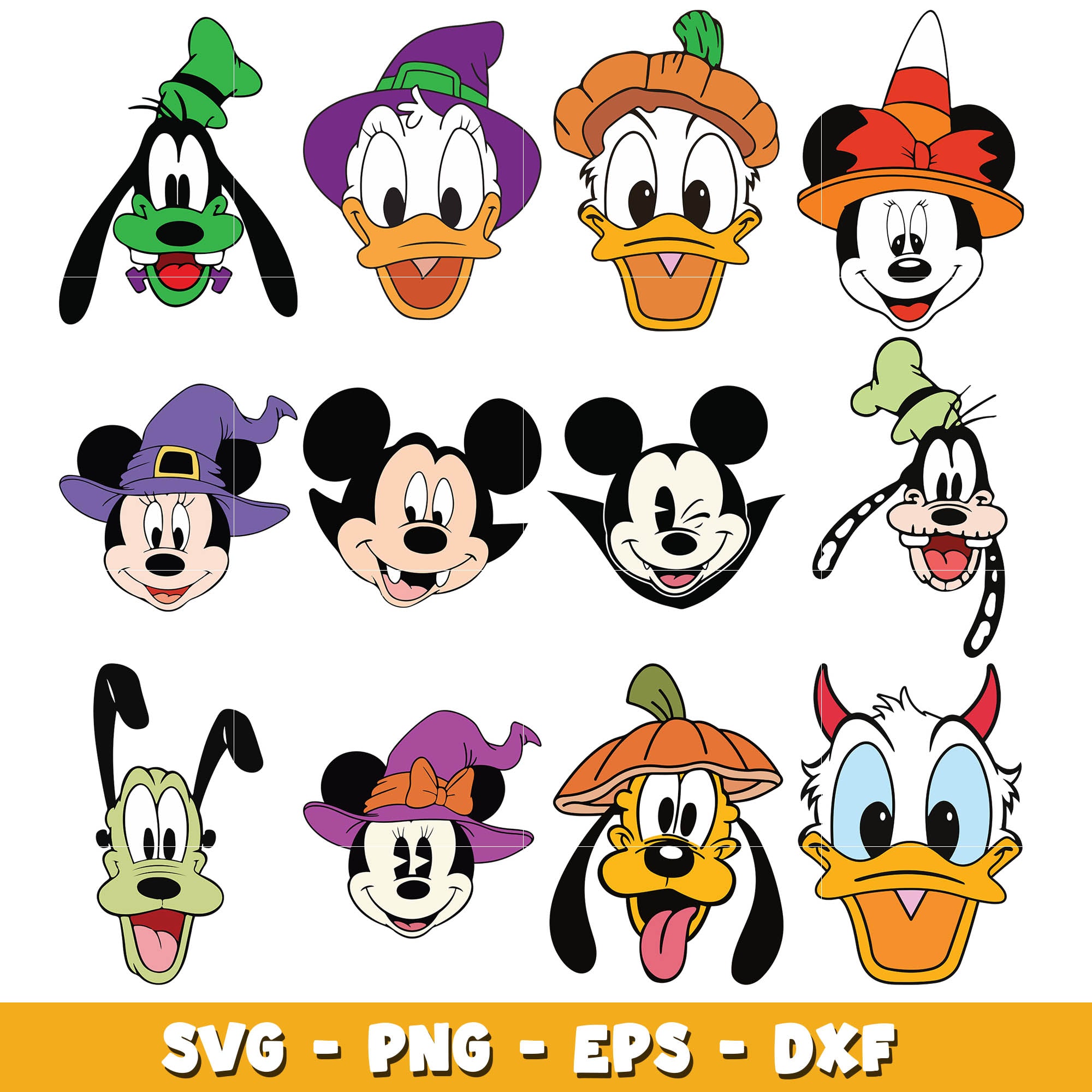 Disney mickey head halloween svg bundle, Disney halloween svg, Disney ...