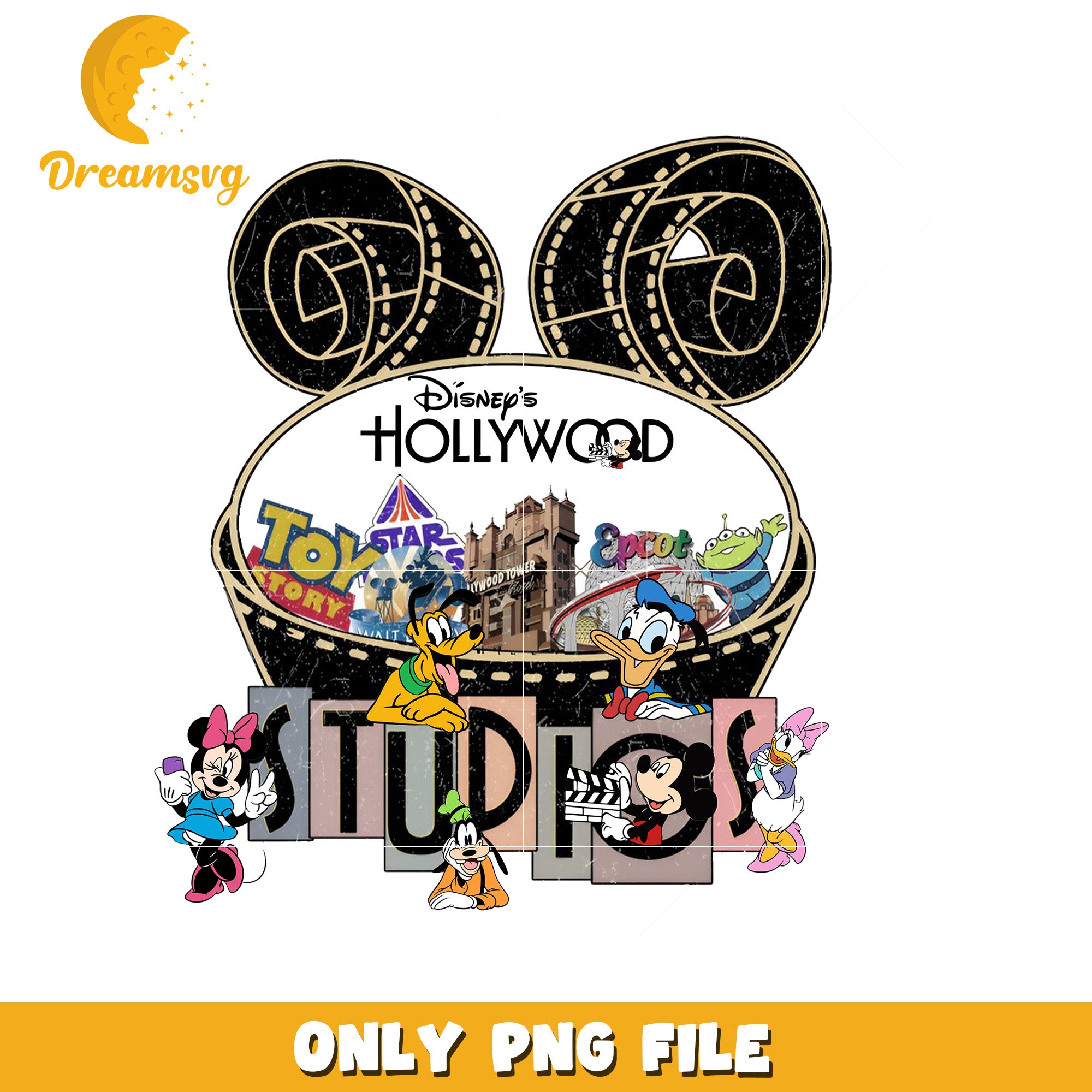 Disney Hollywood Studios Mouse Ears PNG Clipart Design – DreamSVG Store