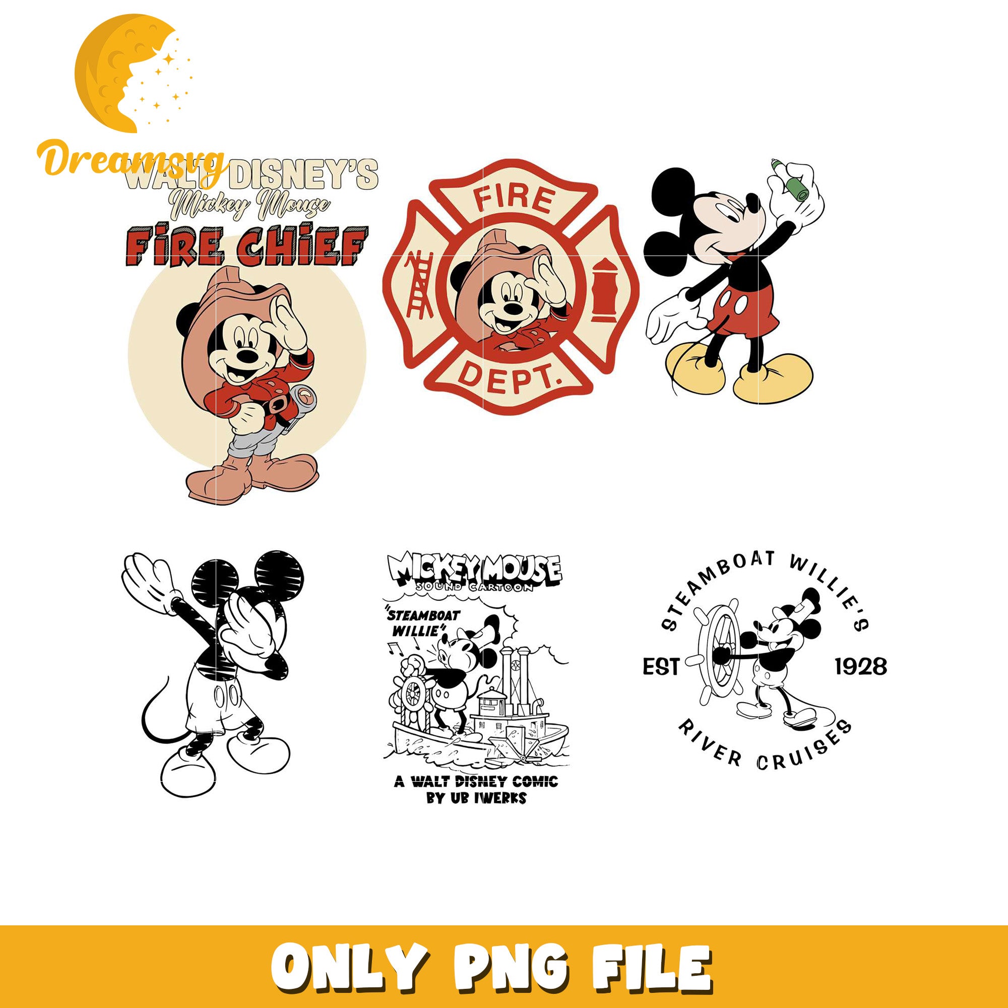 Disney Mickey Mouse PNG Bundle for Crafts and Designs – DreamSVG Store
