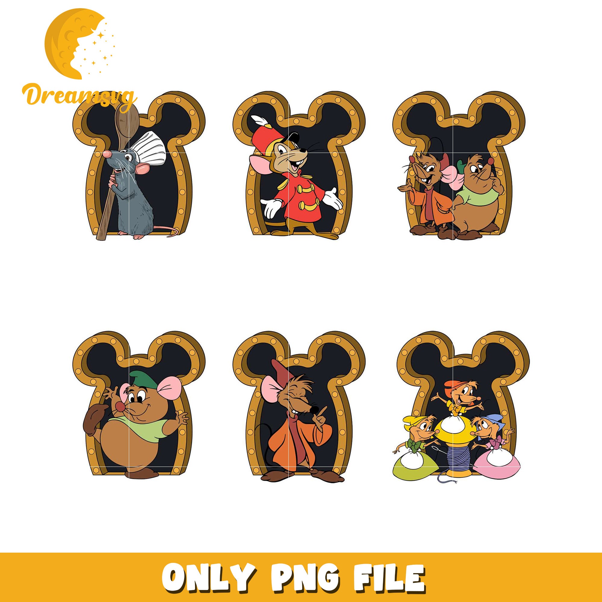 Disney Mouse Shape Graphic Bundle PNG Clipart Set – DreamSVG Store