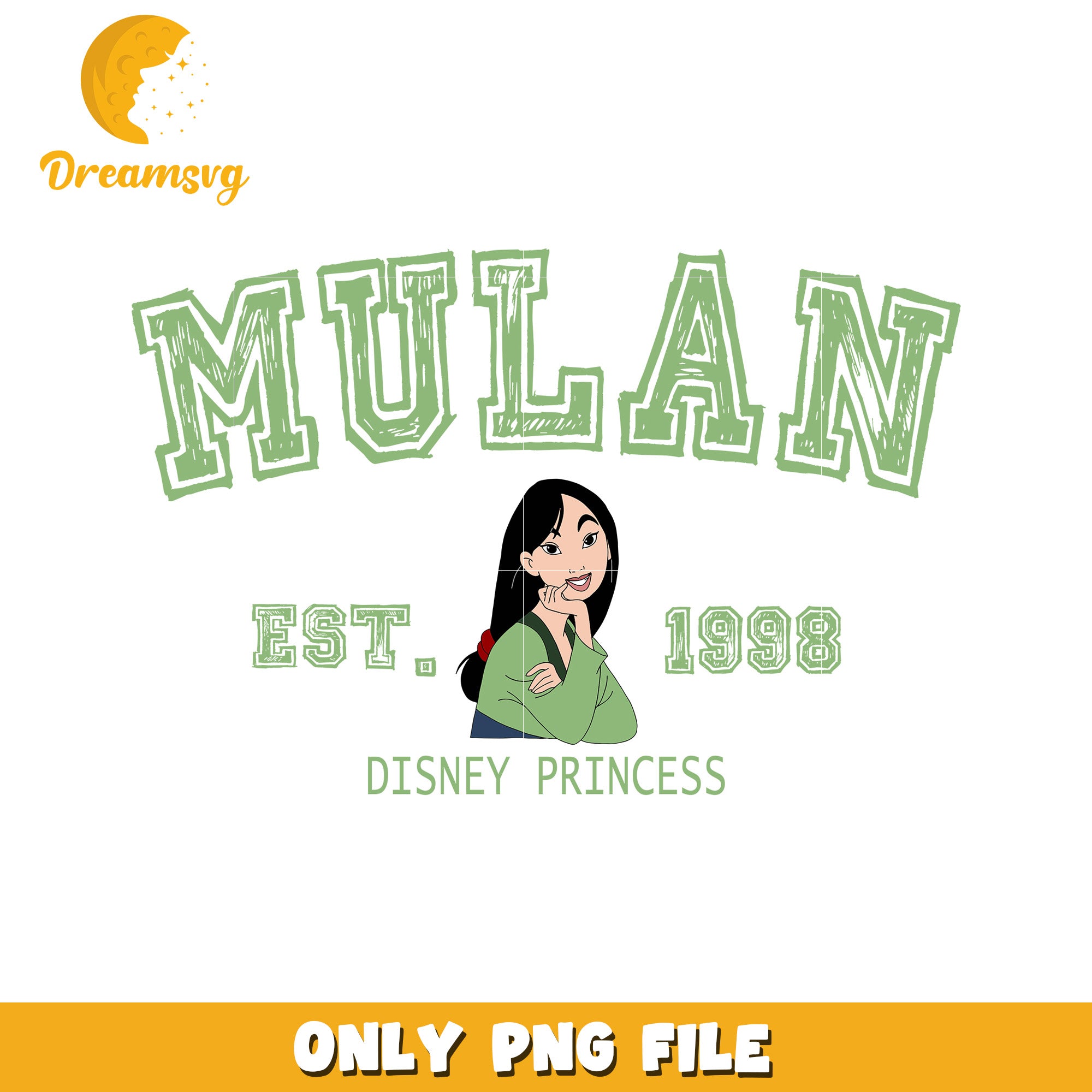 Disney Mulan Est 1998 Princess PNG Graphic Design File – DreamSVG Store
