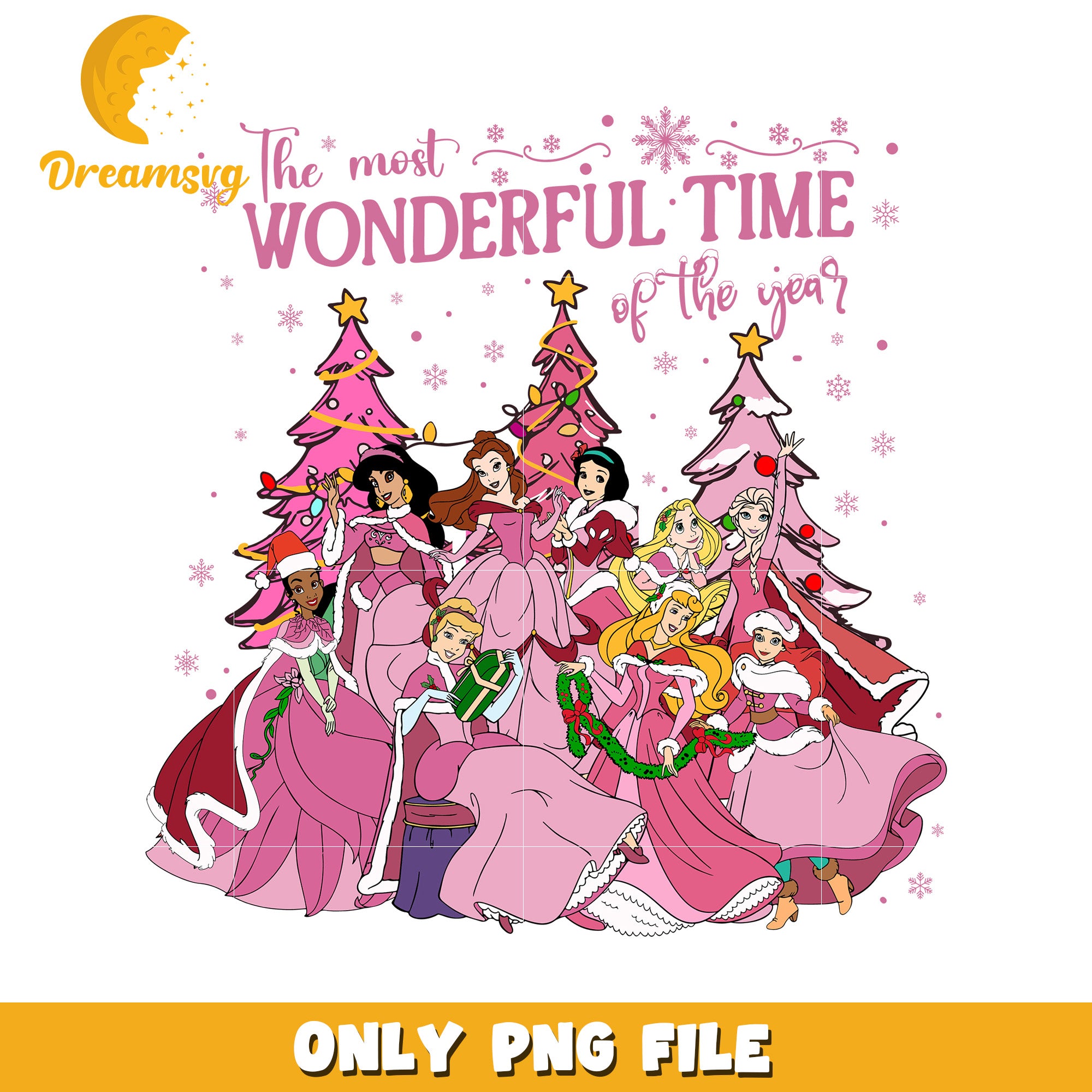 Disney Princesses Christmas PNG – DreamSVG Store