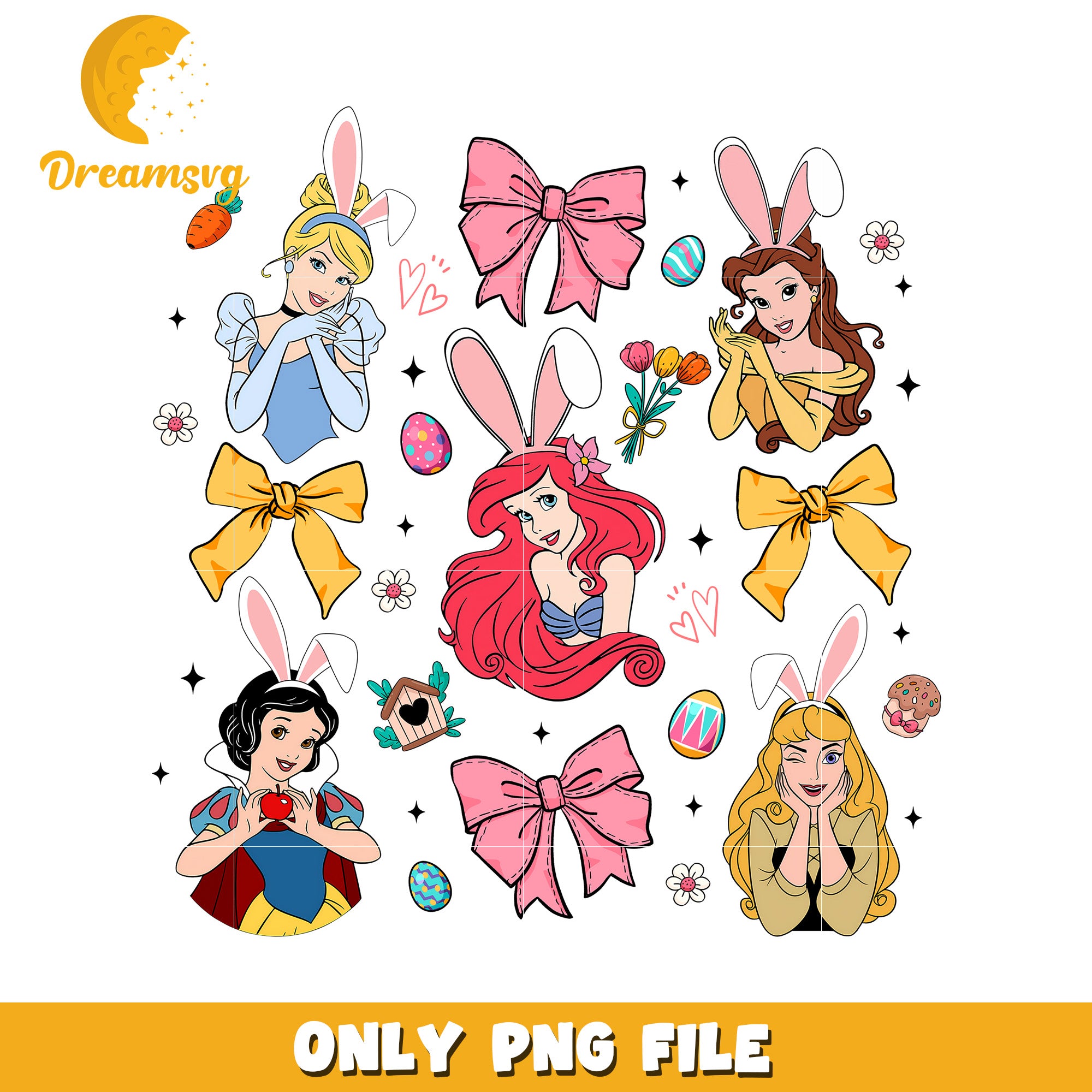 Disney Princesses Easter Bunny PNG – DreamSVG Store