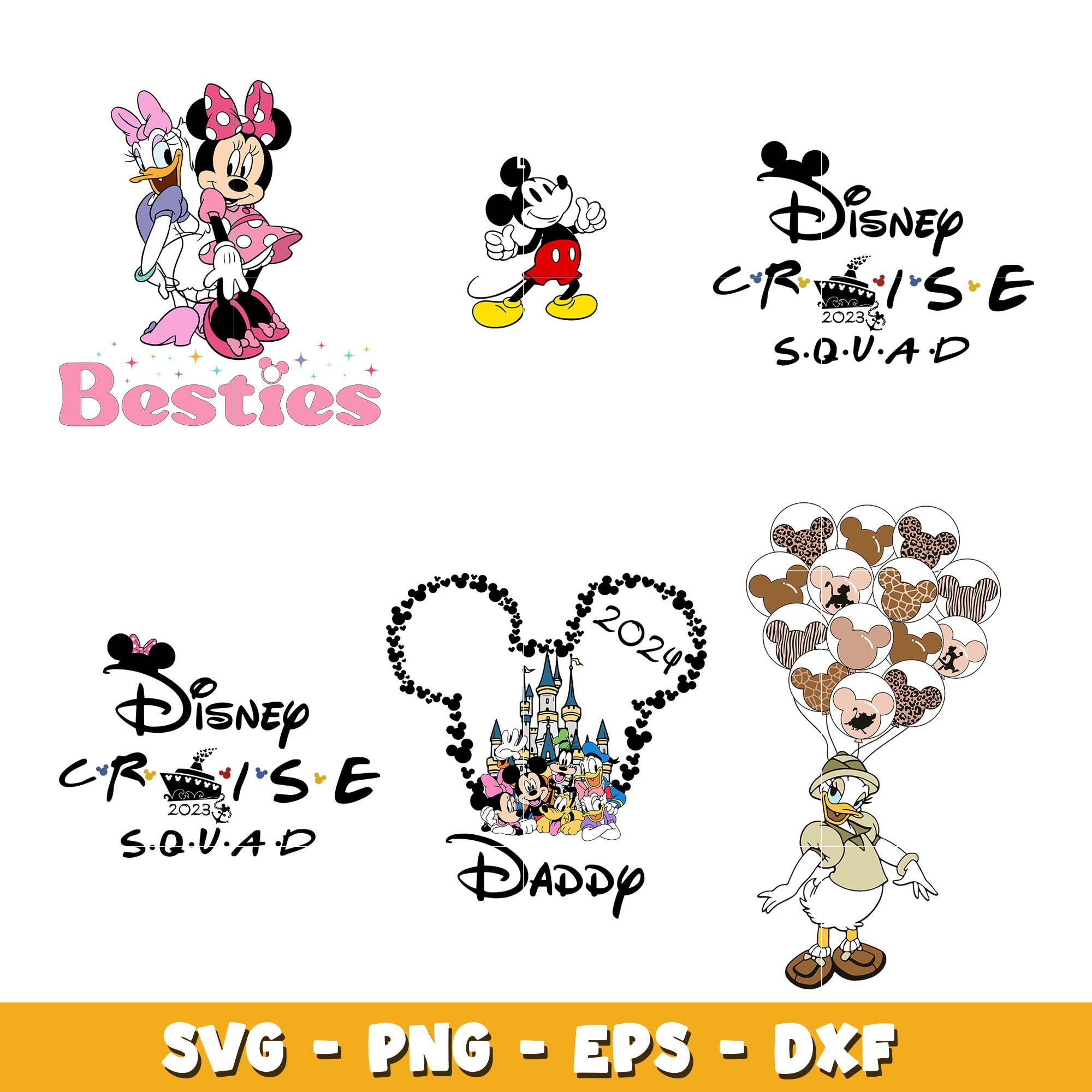 Mickey disney cruise squad svg bundle, Disney squad svg, Disney svg ...