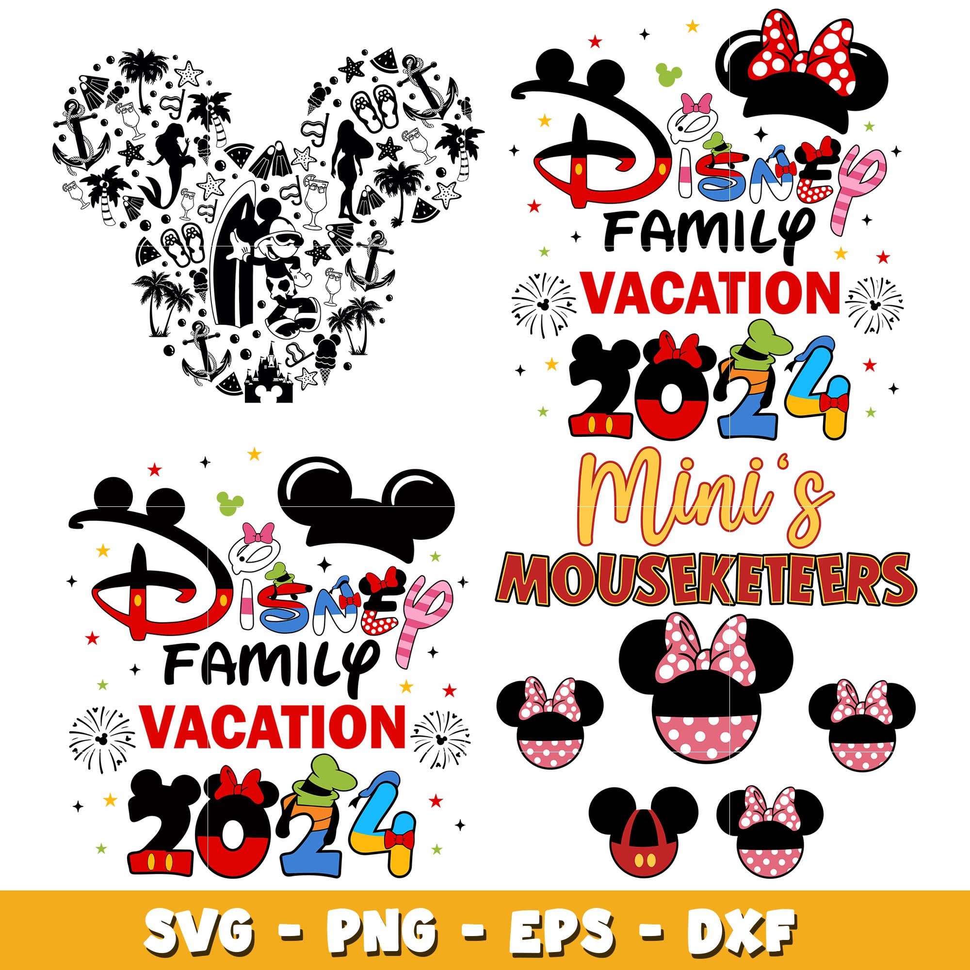 Mickey head family vacation svg bundle, Disney vacation svg, Disney sv ...