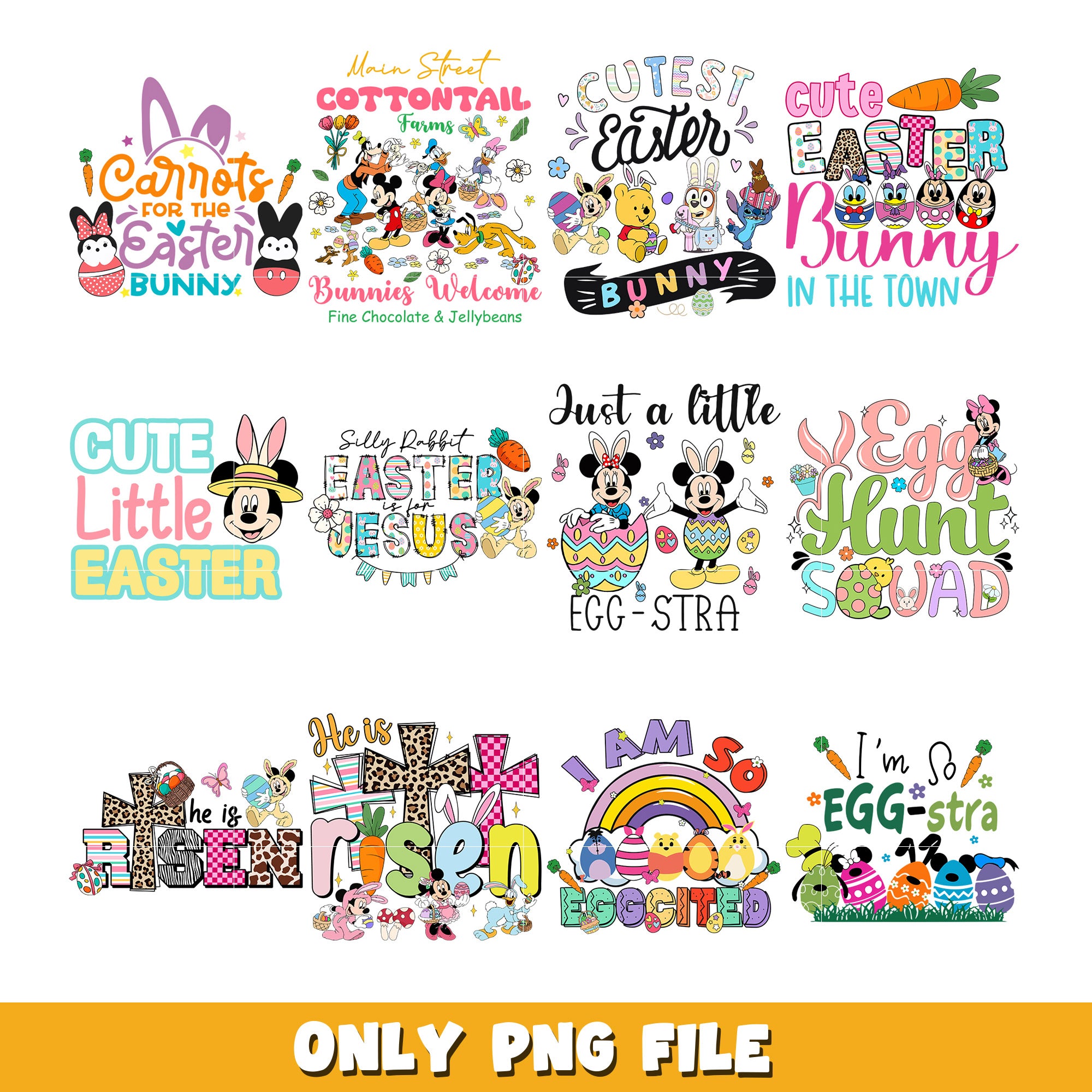 Easter bundle png, Disney cartoon png, Digital download – DreamSVG Store