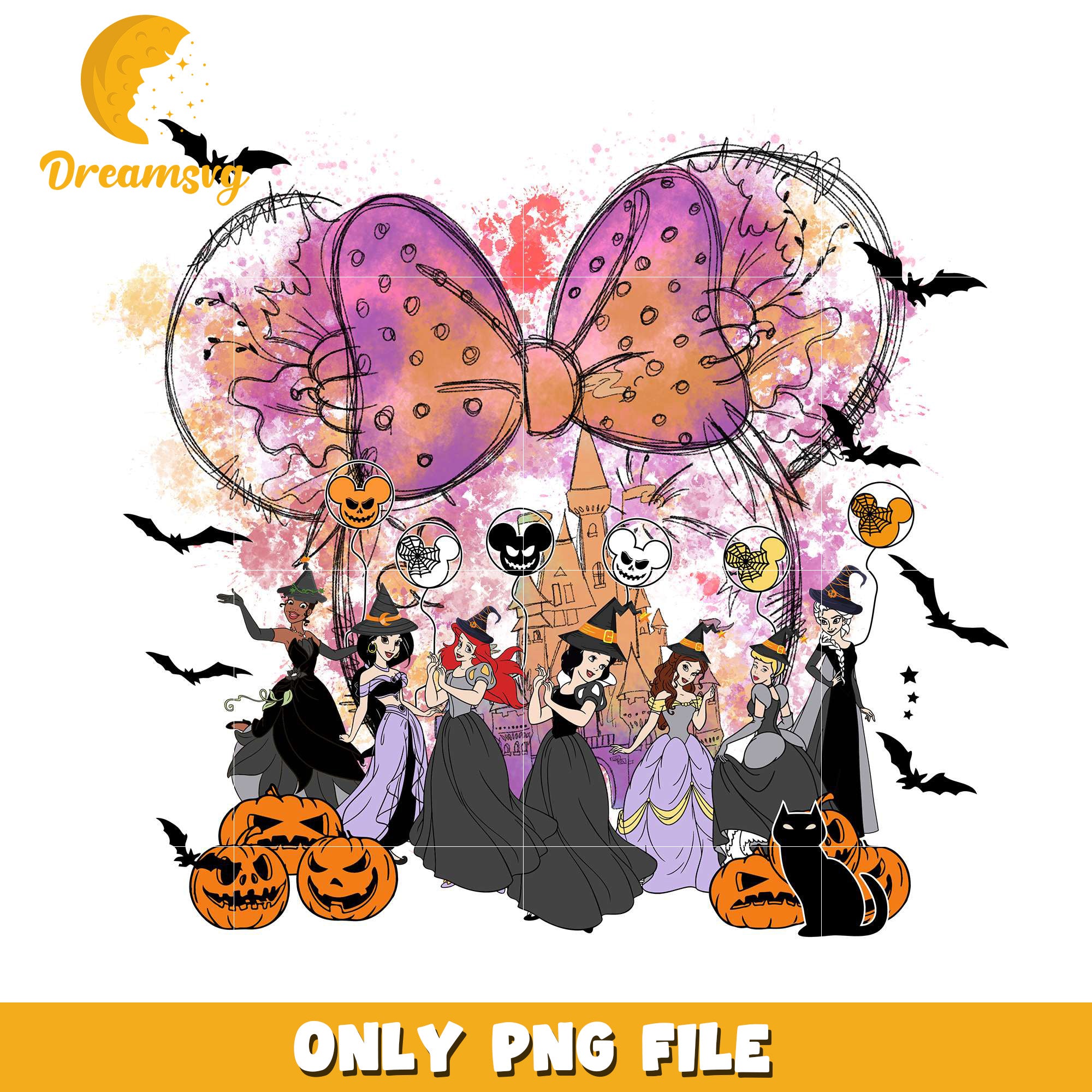 Disney princesses halloween png, halloween candy png, disney princess ...