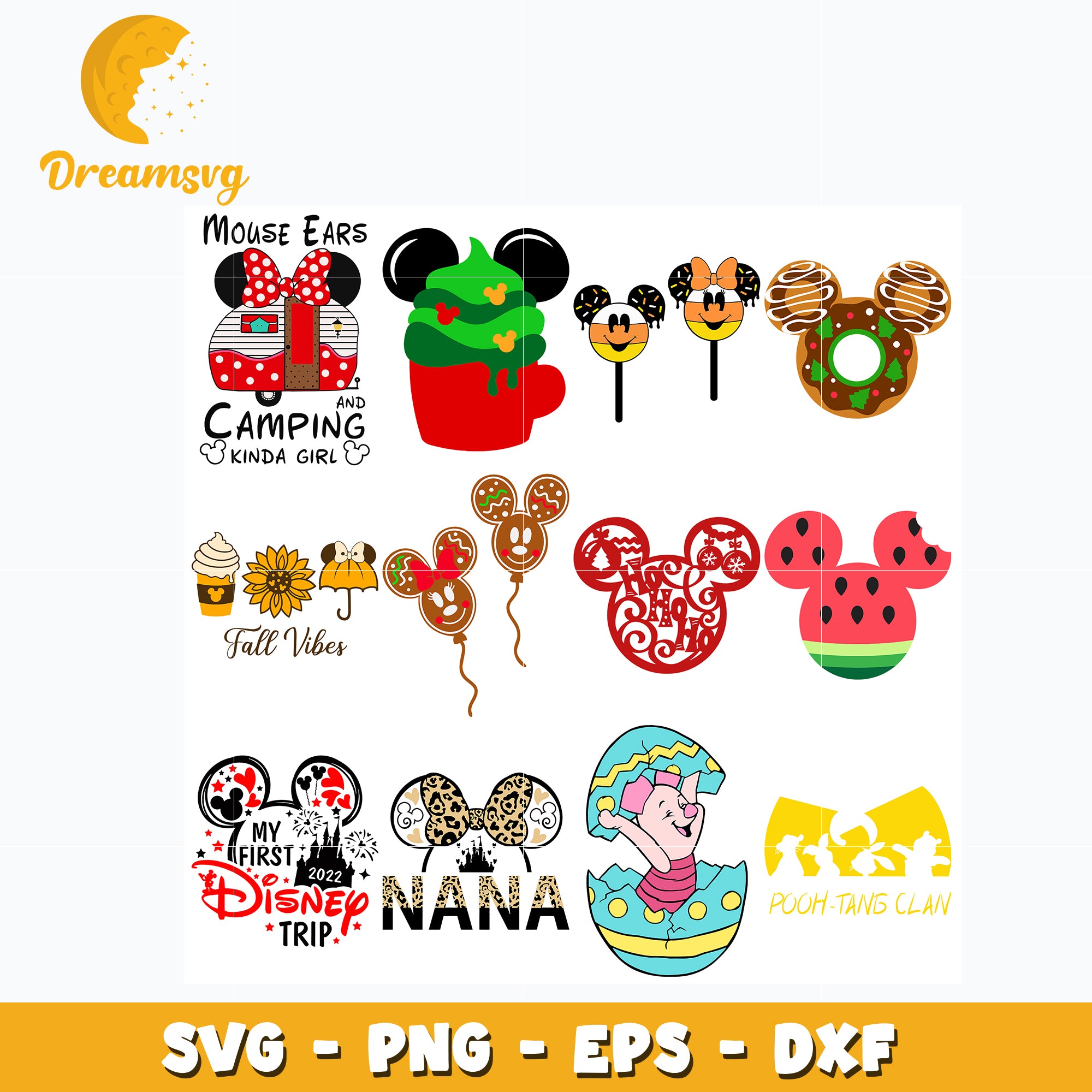 Mickey mouse and friends Disney Snacks bundle svg, Disney svg, Digital ...
