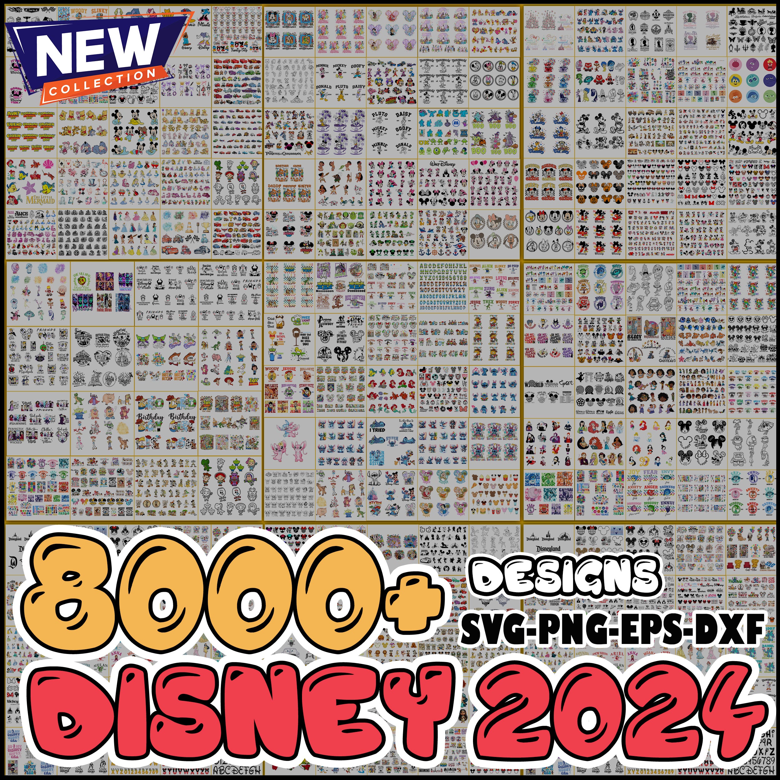 Ultimate 8000+ design disney svg bundle, Disney 2024 svg collection ...