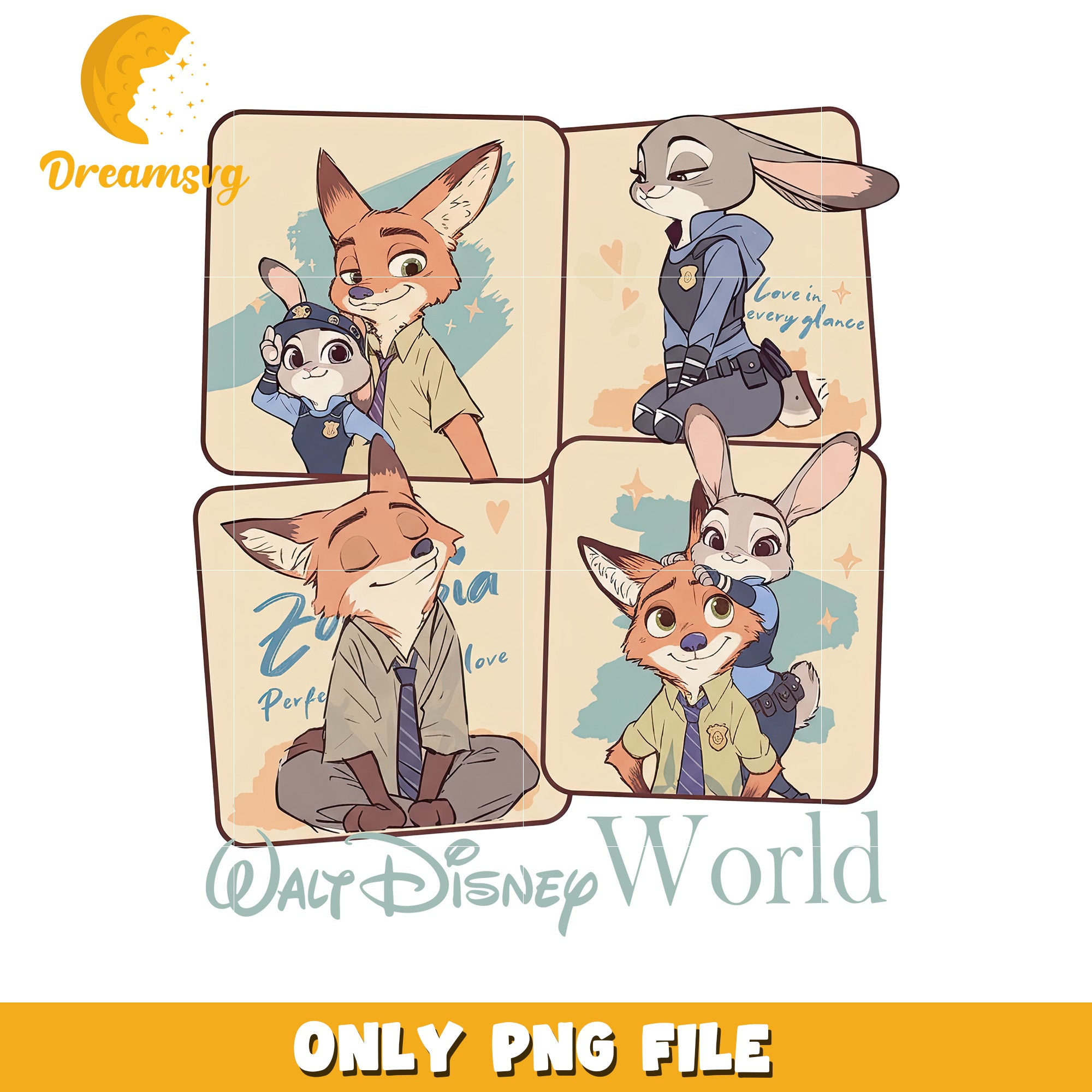 Disney world png, zootopia song png, uddy-cop movie png – DreamSVG Store