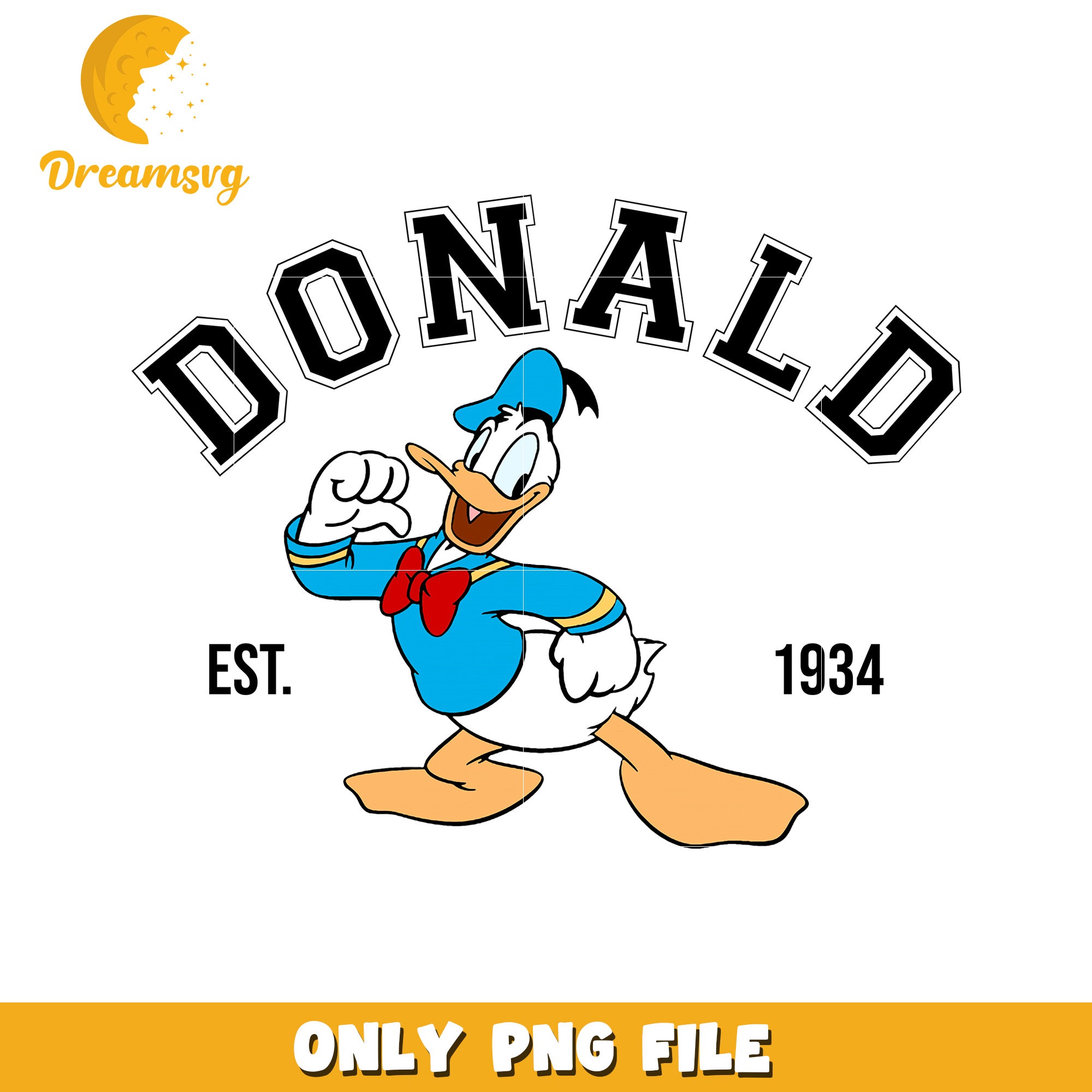 Donald Duck PNG 1934 Design – DreamSVG Store