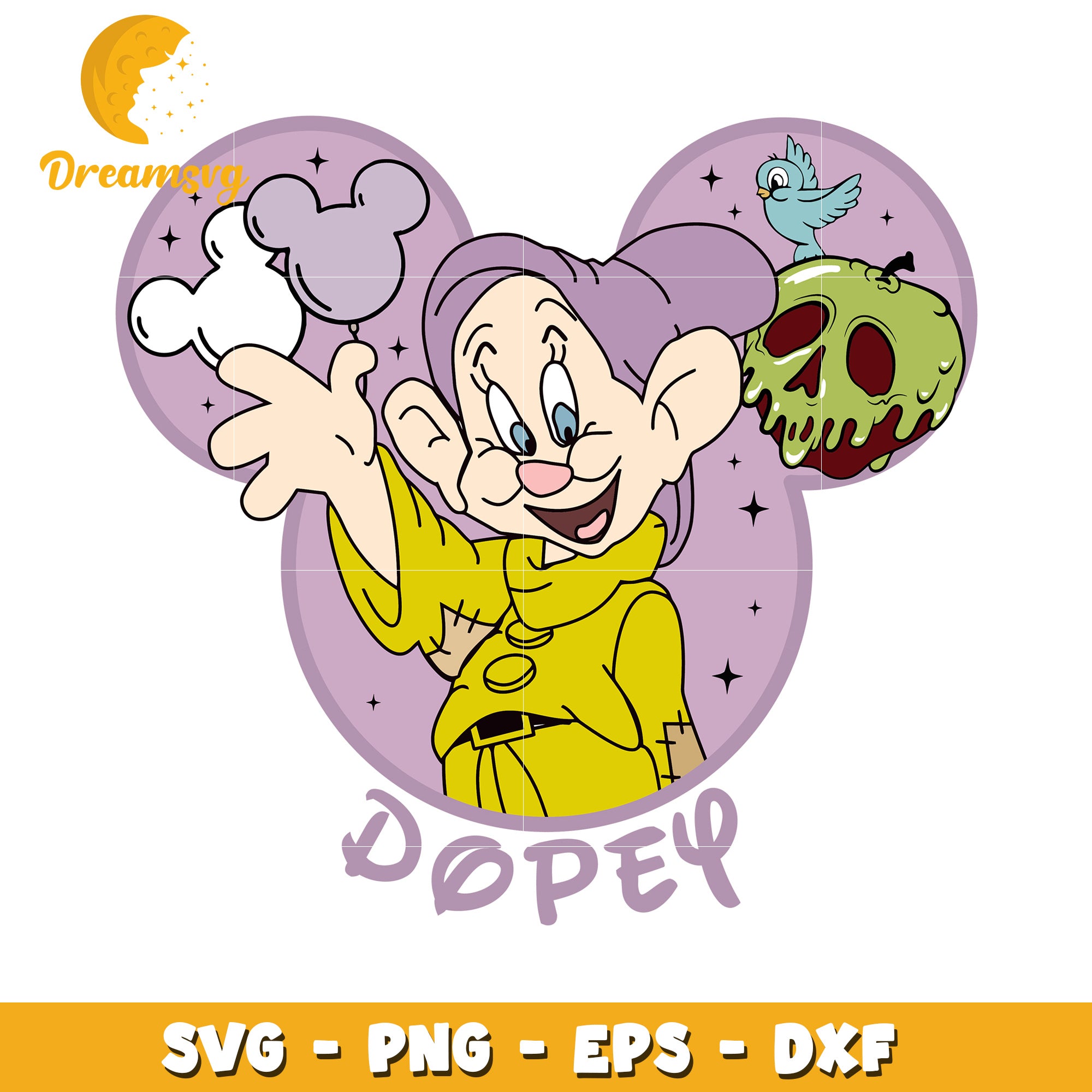 Dopey Disney SVG PNG EPS DXF Cut File – DreamSVG Store
