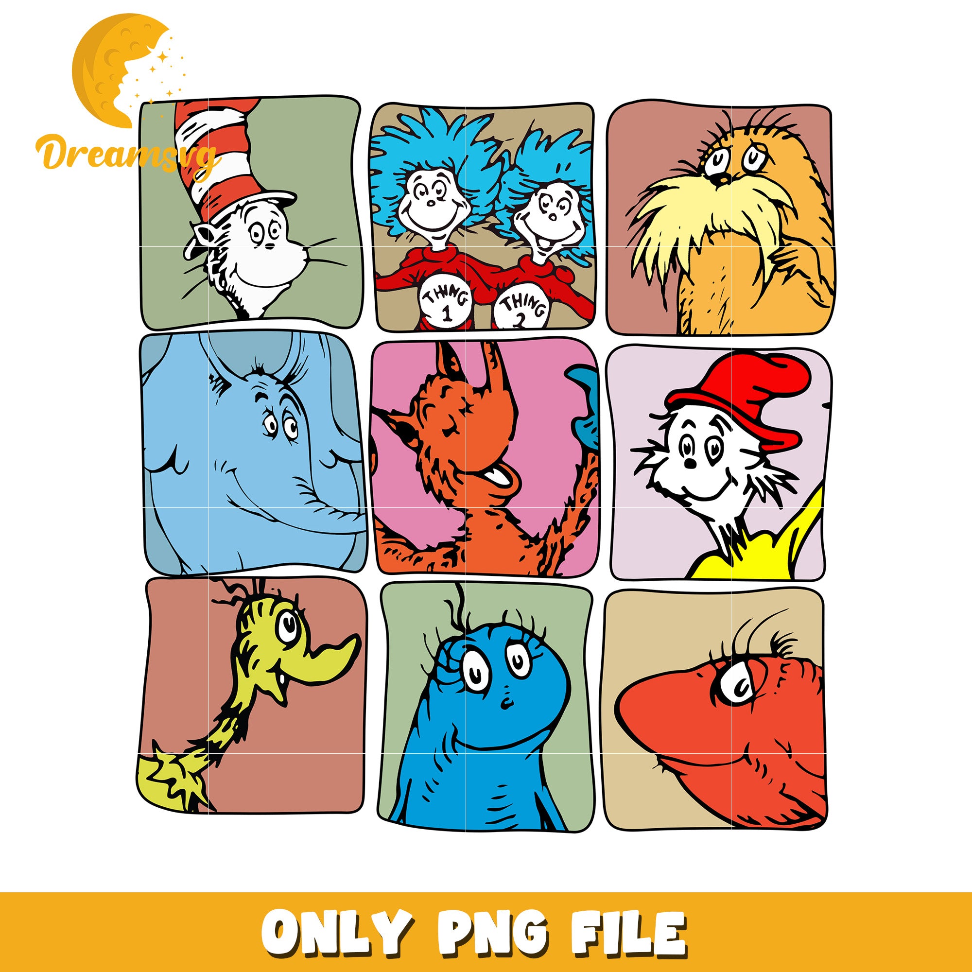 Dr Seuss Character PNG Sublimation – DreamSVG Store