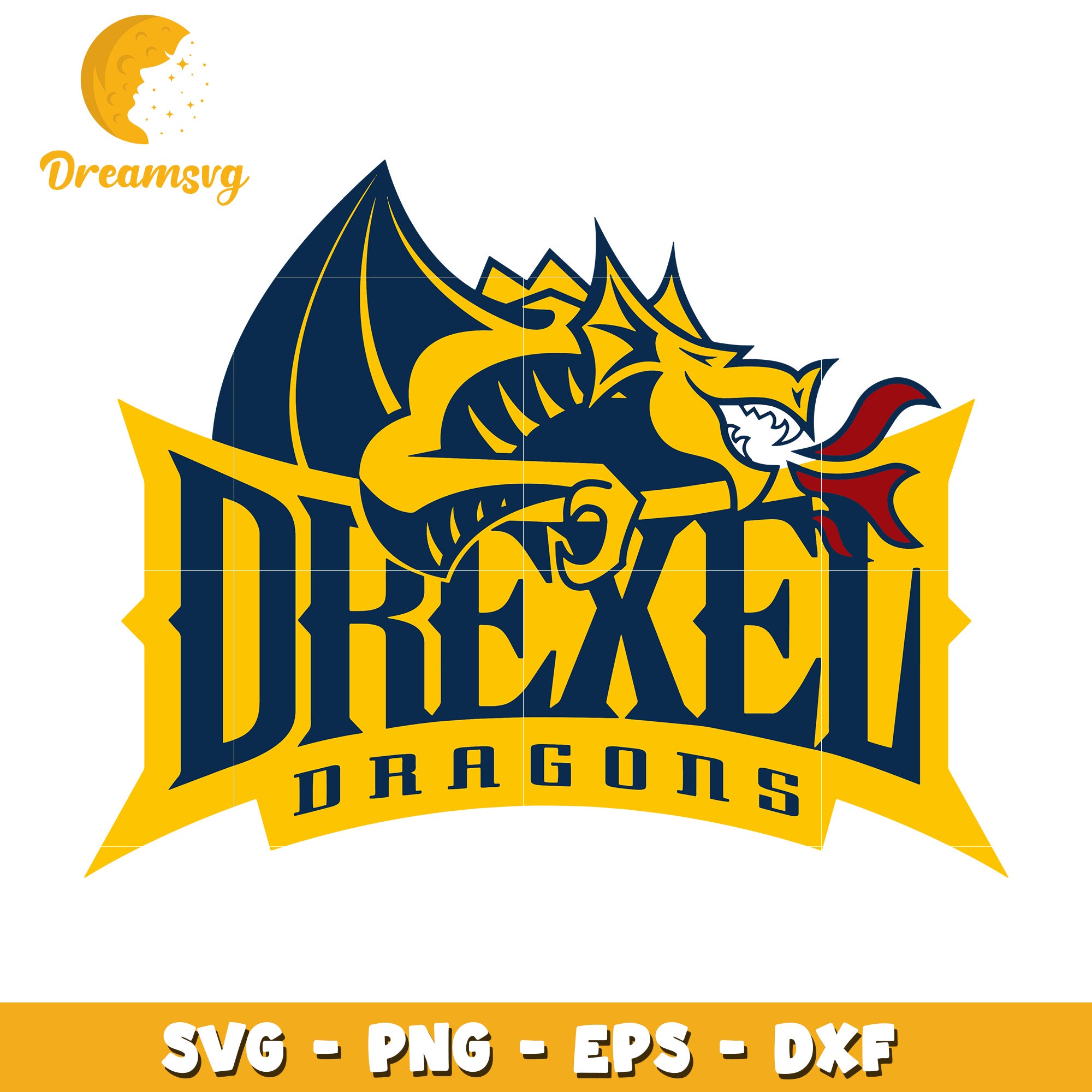 Drexel Dragons Logo SVG Design for Custom Crafts and Projects ...