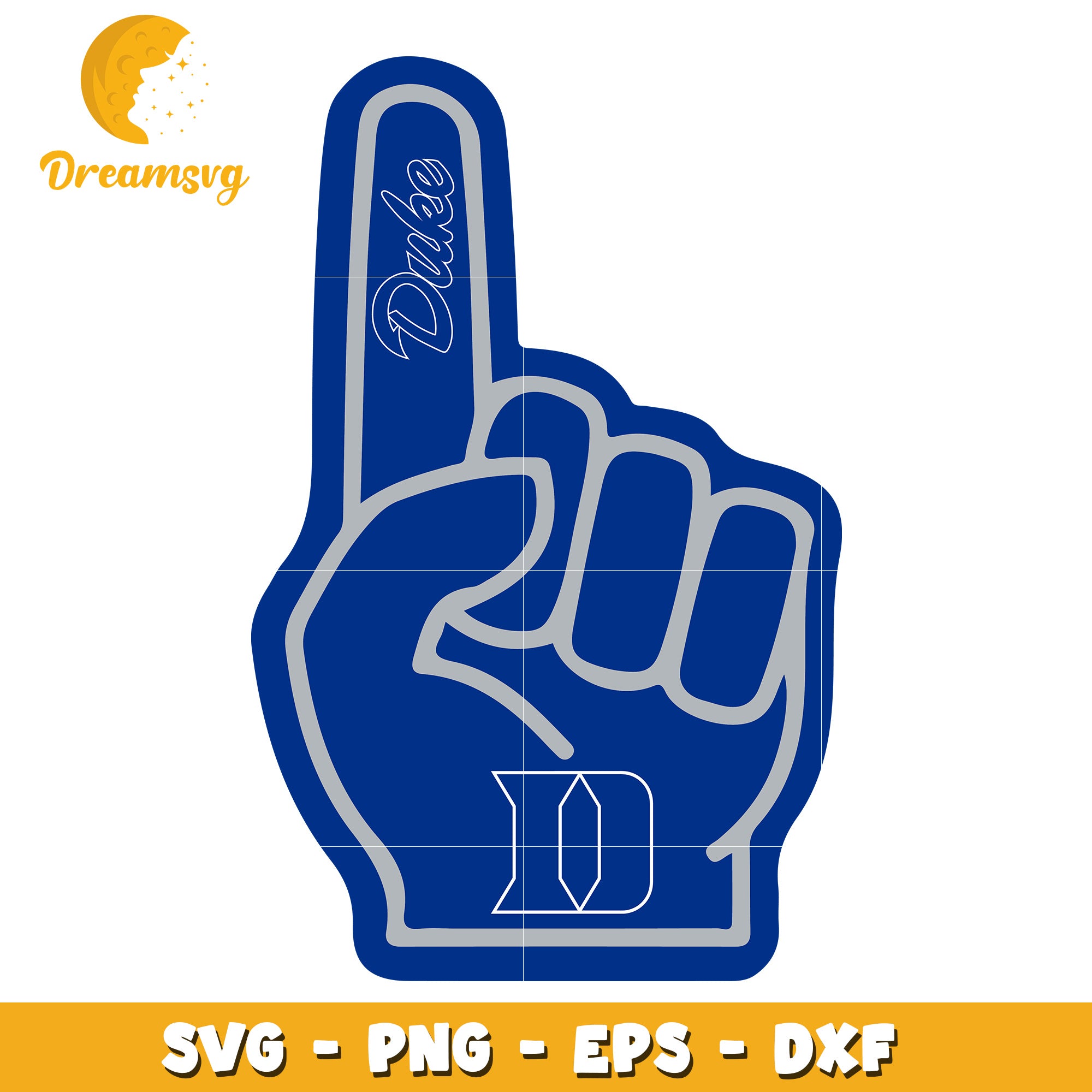Duke Foam Finger SVG PNG EPS DXF – DreamSVG Store