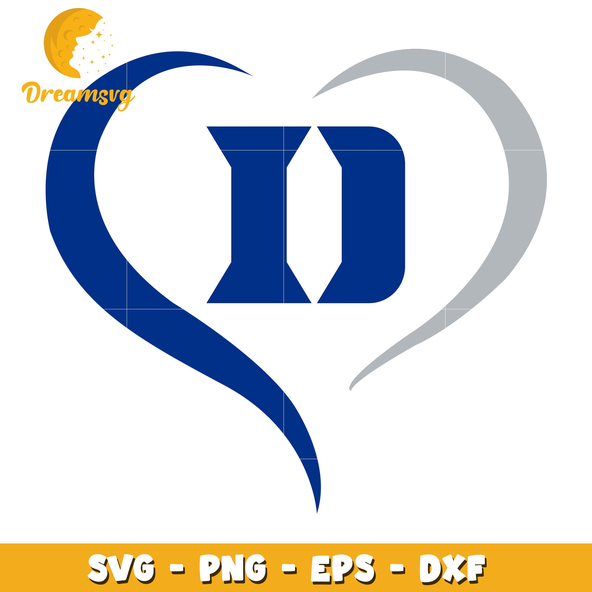 Duke University Heart SVG PNG EPS DXF – DreamSVG Store