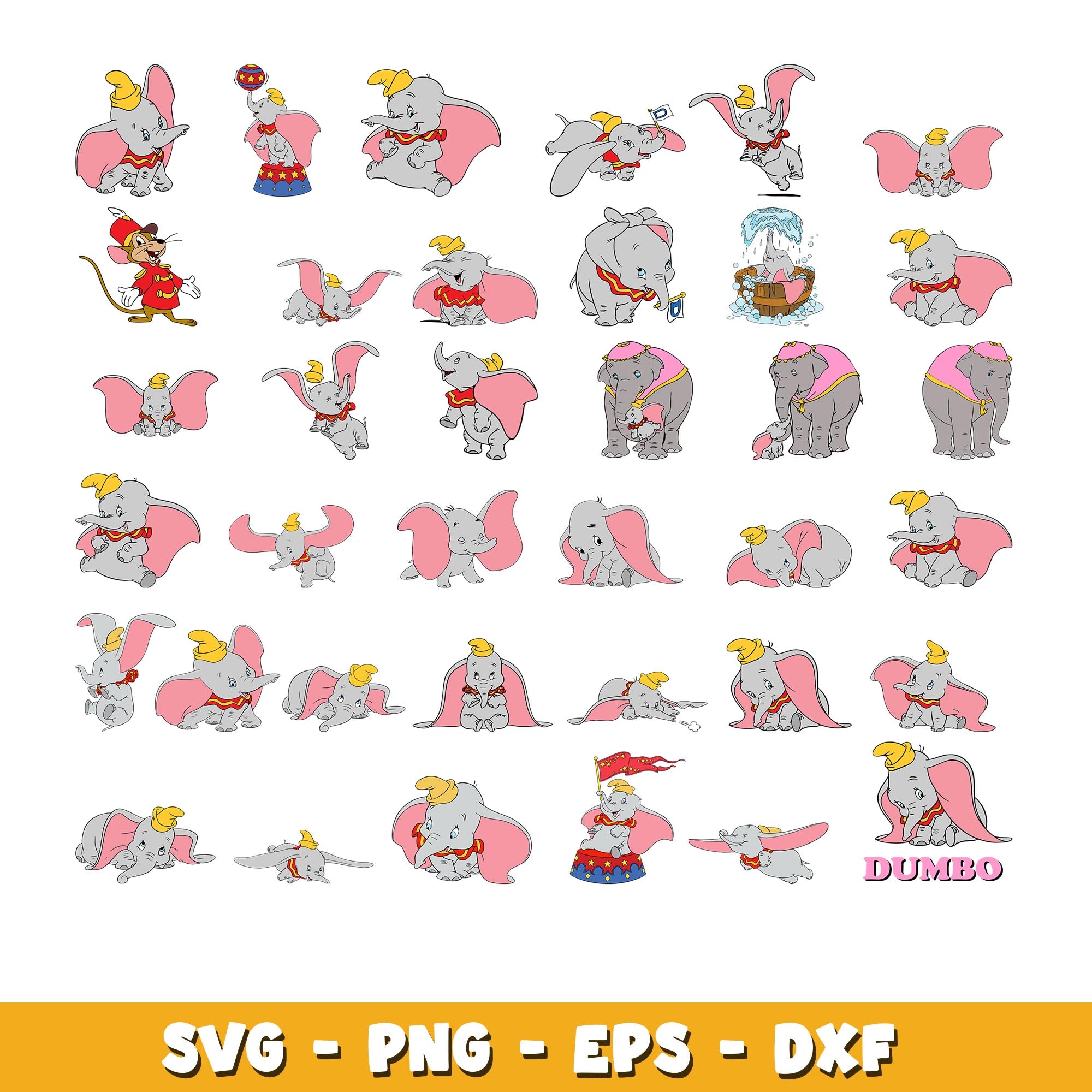Disney Dumbo svg, Disney Dumbo bundle svg, cartoon svg – DreamSVG Store
