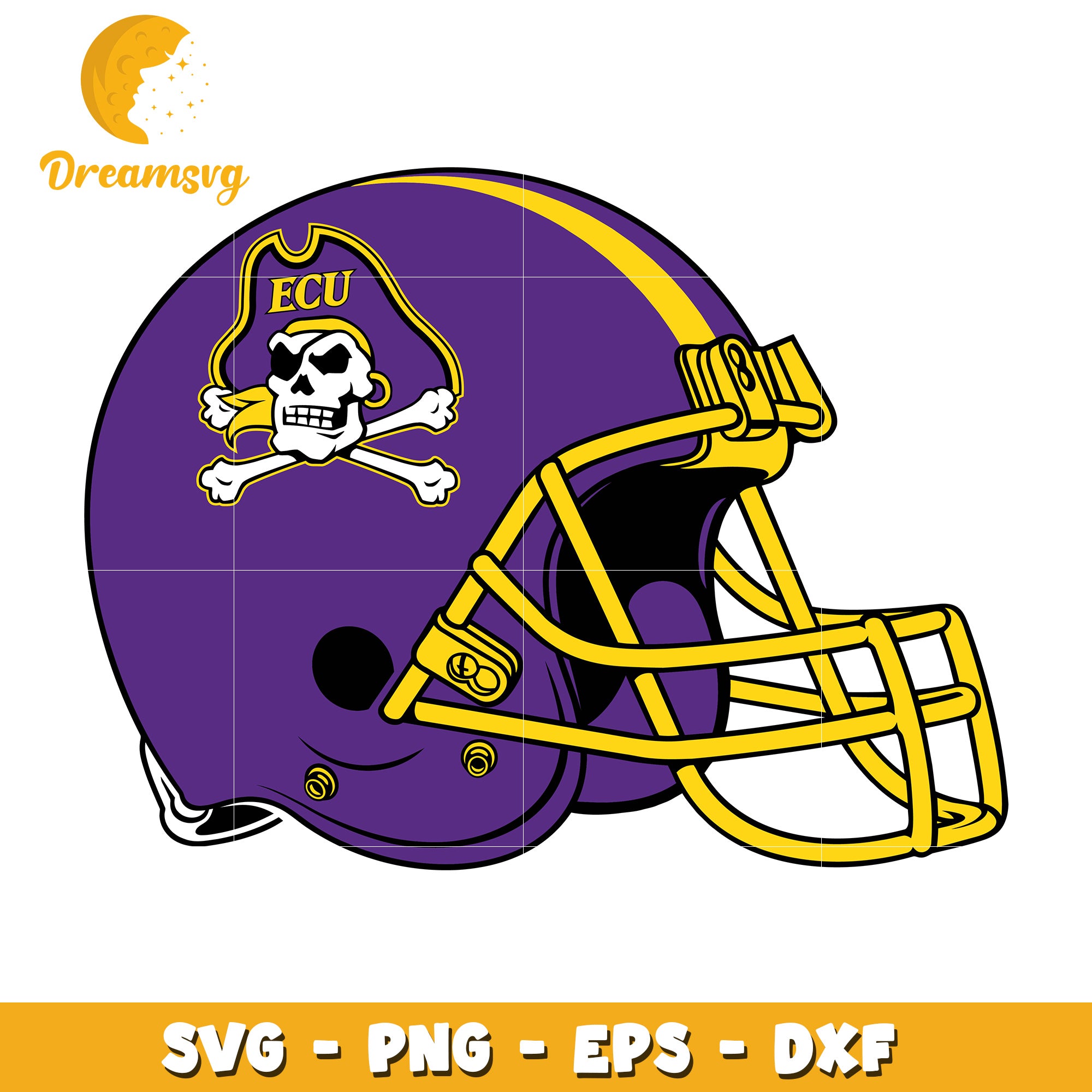 ECU Pirates Football Helmet SVG PNG EPS DXF – DreamSVG Store