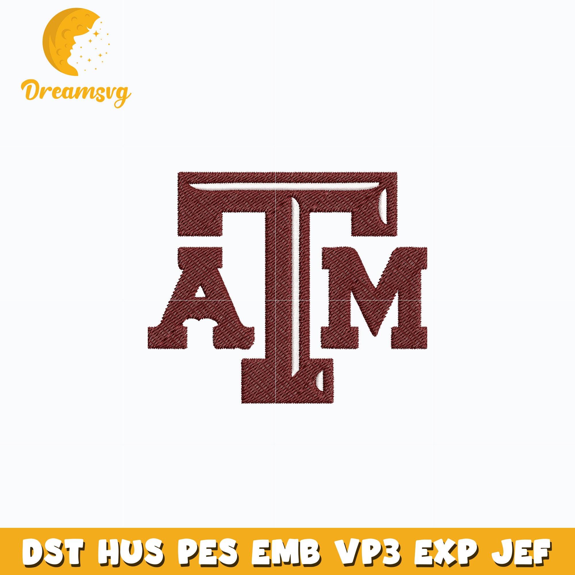 Texas A&M Aggies logo embroidery design – DreamSVG Store