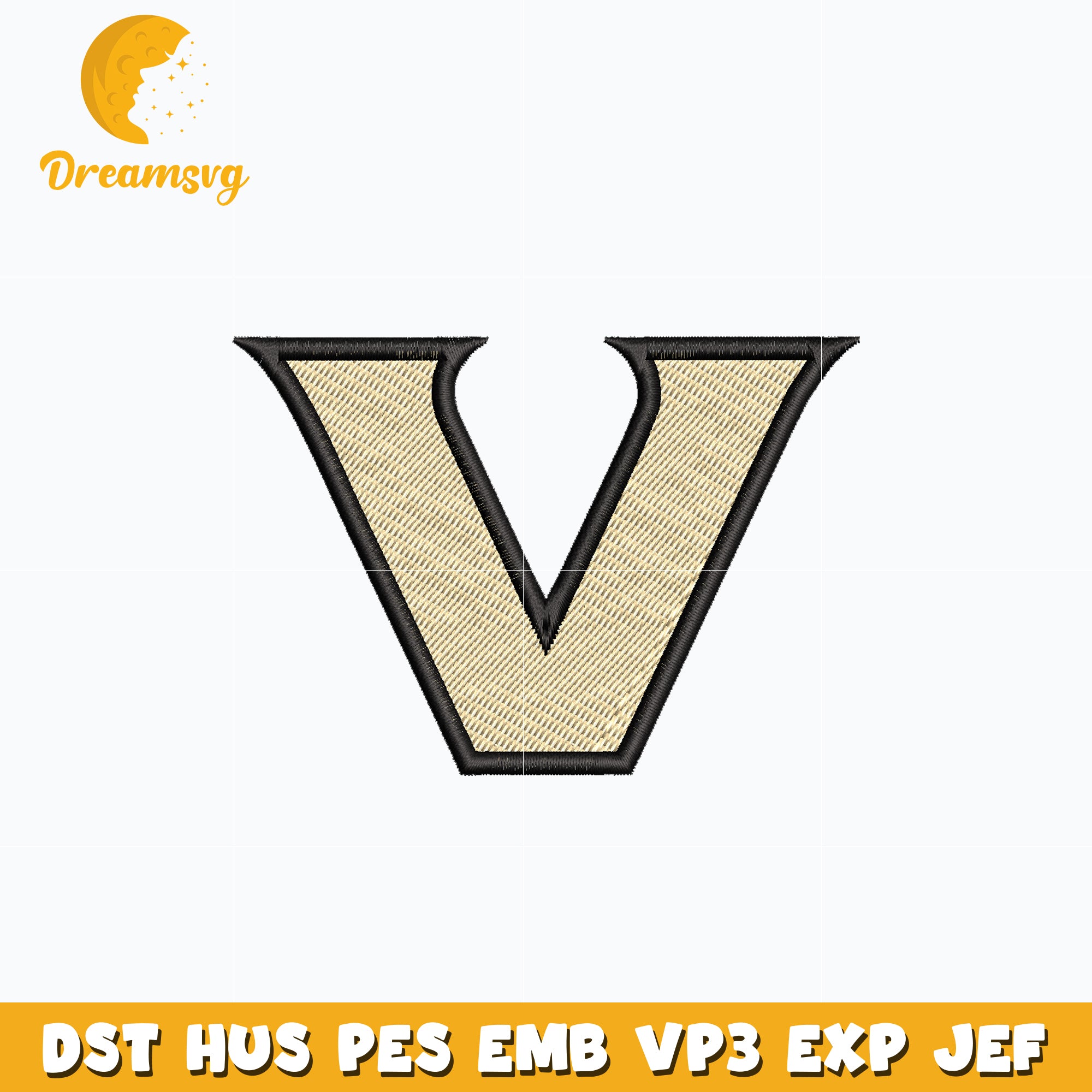 Vanderbilt logo embroidery design – DreamSVG Store