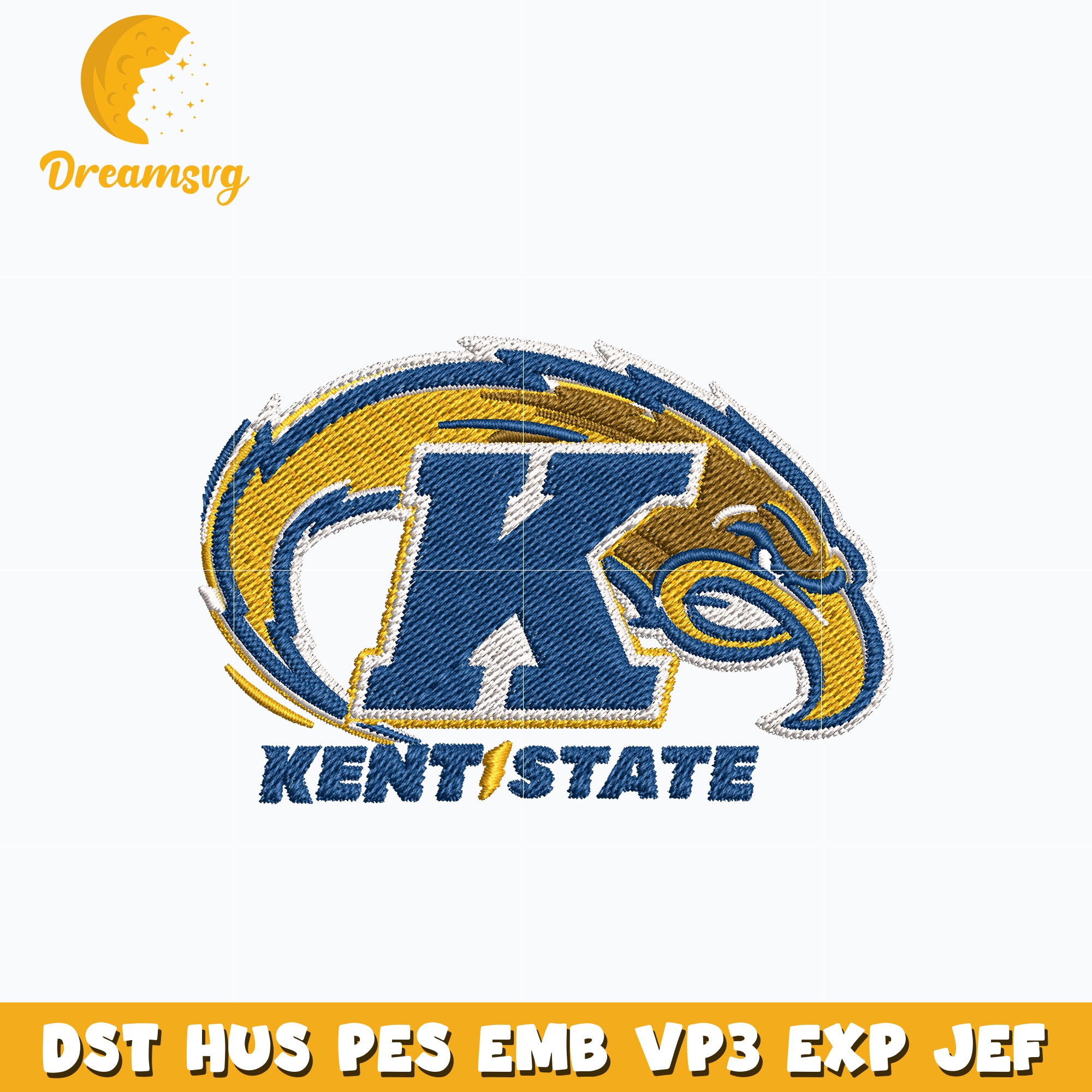Kent state logo embroidery design – DreamSVG Store