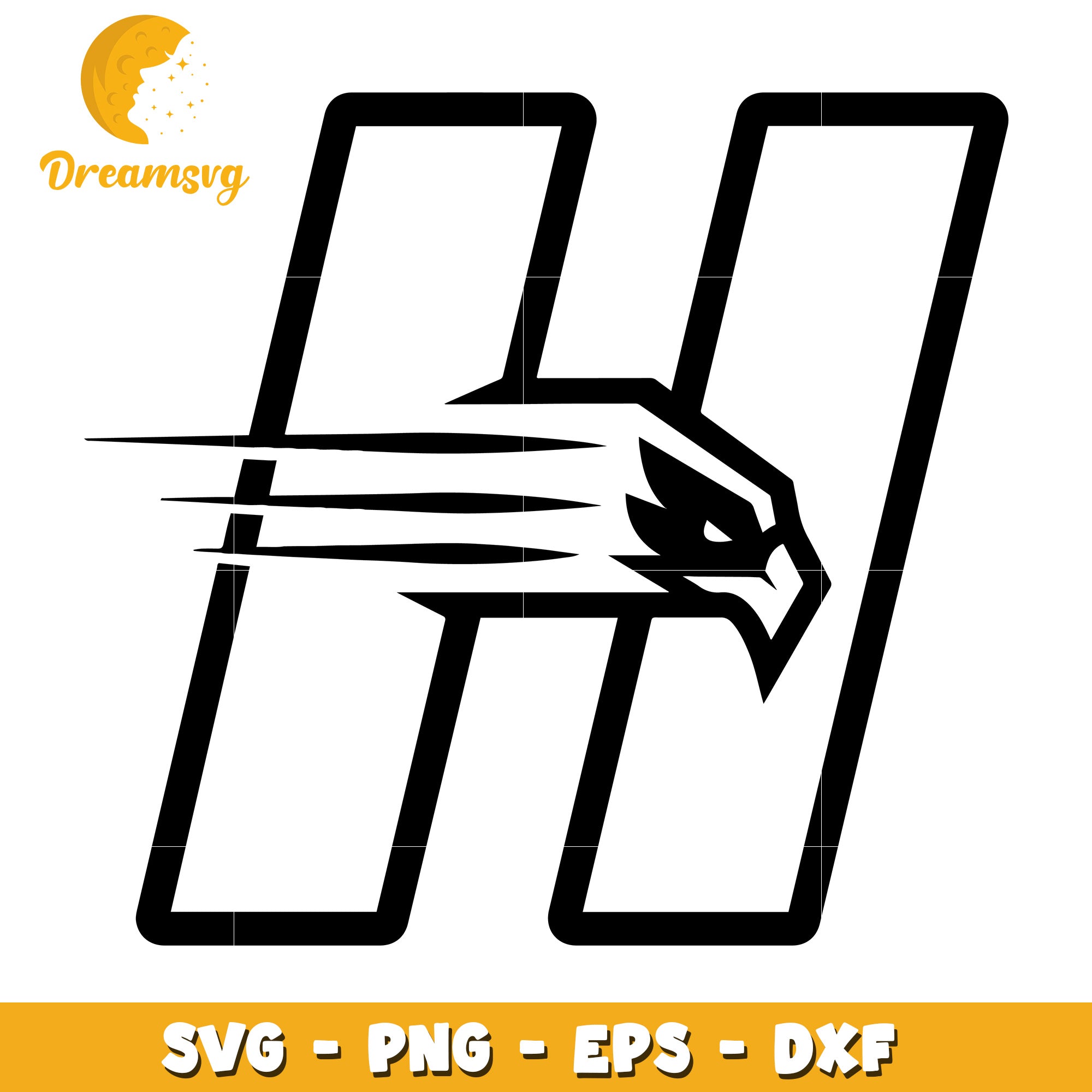 Eagle H Letter Logo SVG PNG EPS DXF – DreamSVG Store