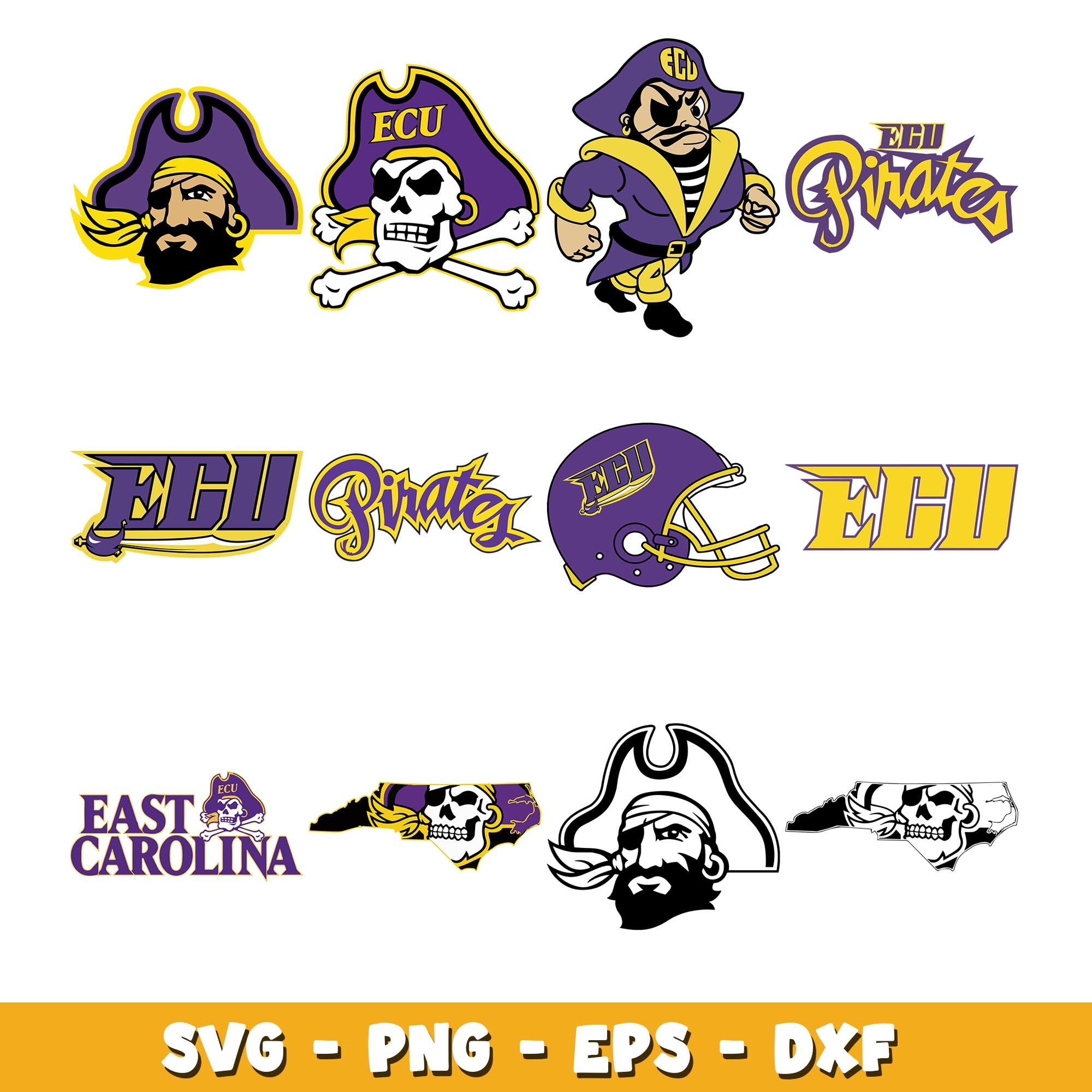 East Carolina Pirates ncaa Bundle svg, East Carolina Pirates logo svg ...