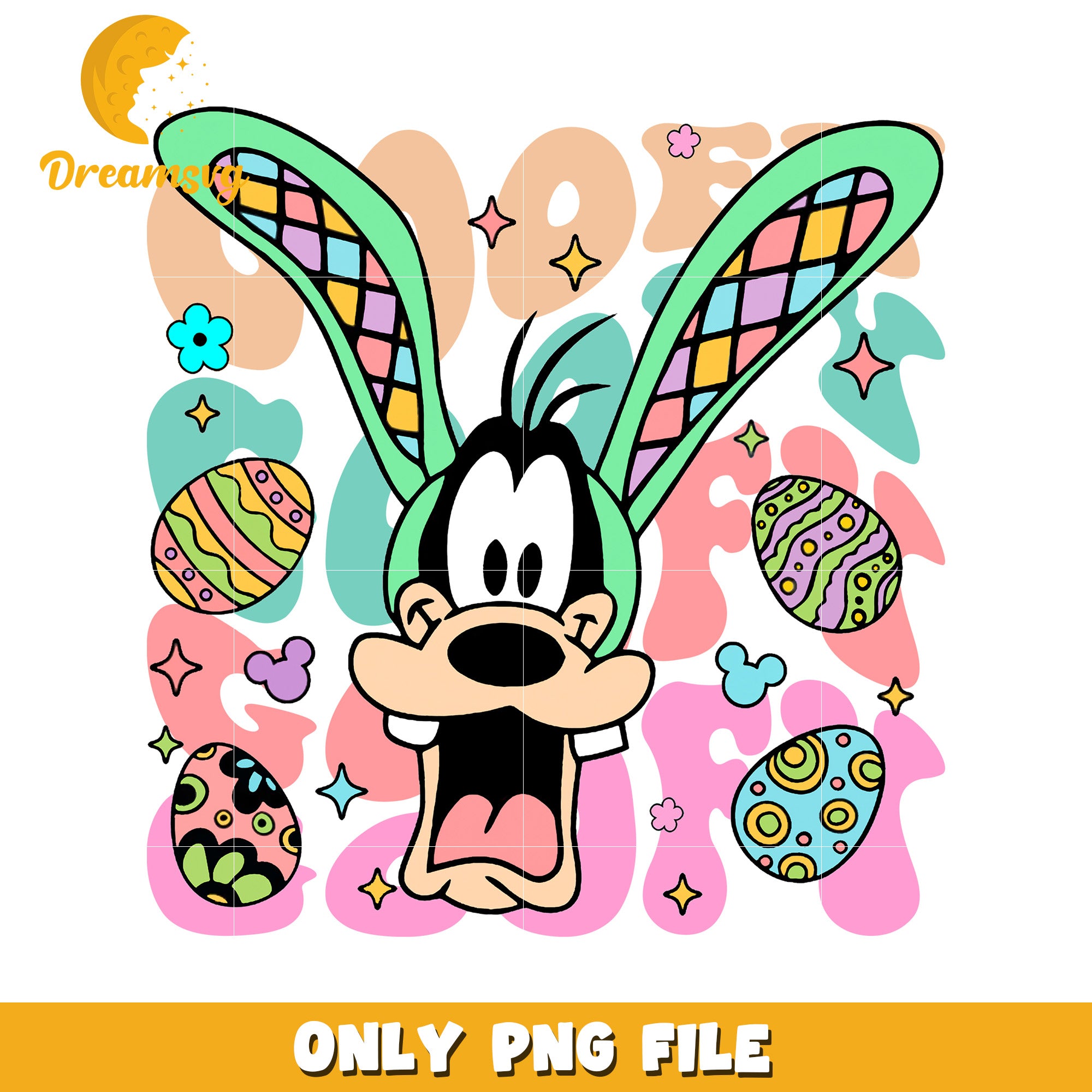 Easter Bunny Goofy PNG File Colorful Fun Design for Kids – DreamSVG Store