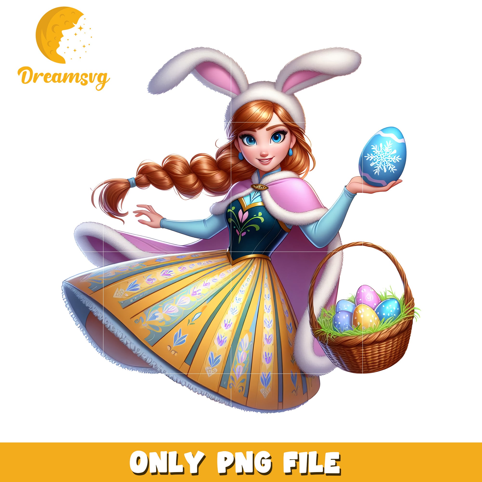 Easter Bunny Princess PNG Image – DreamSVG Store