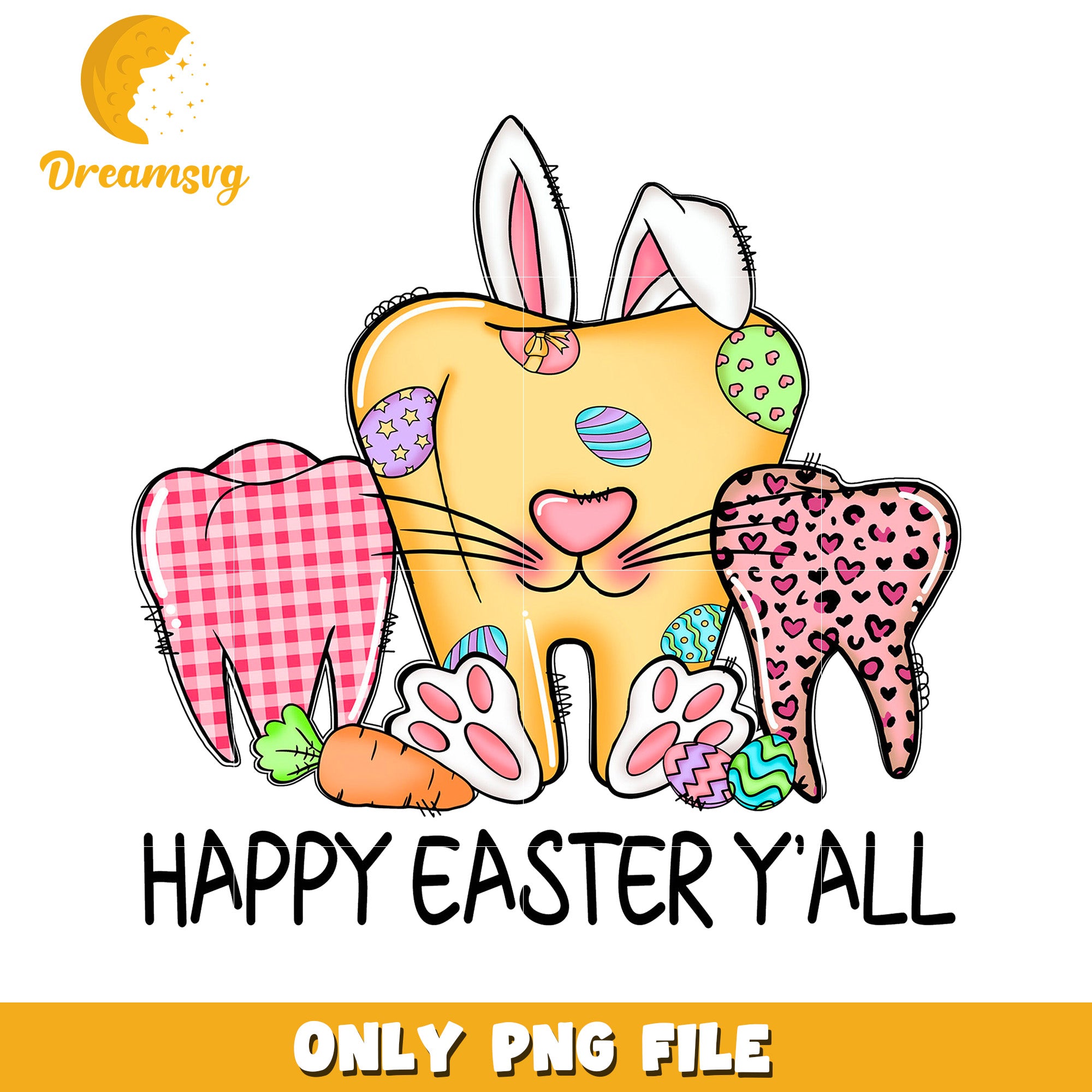Easter Bunny Teeth PNG Design – DreamSVG Store