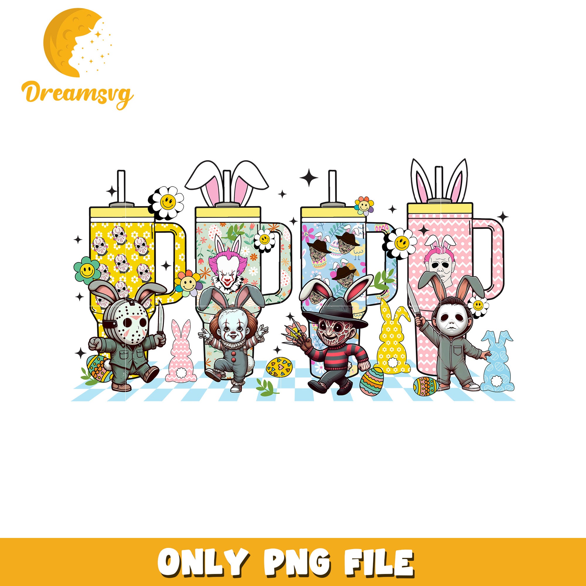 Easter Horror Bunny PNG Sublimation – DreamSVG Store
