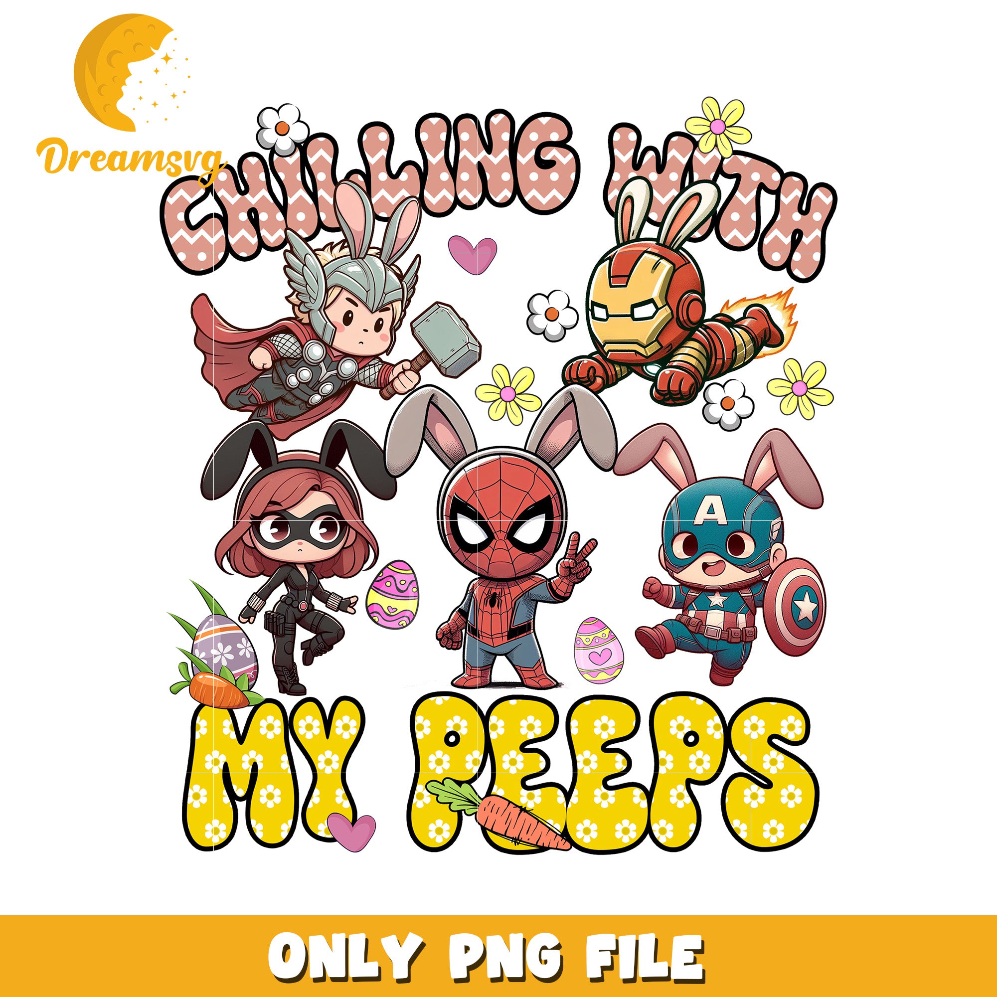 Easter Marvel Bunny Peeps PNG – DreamSVG Store