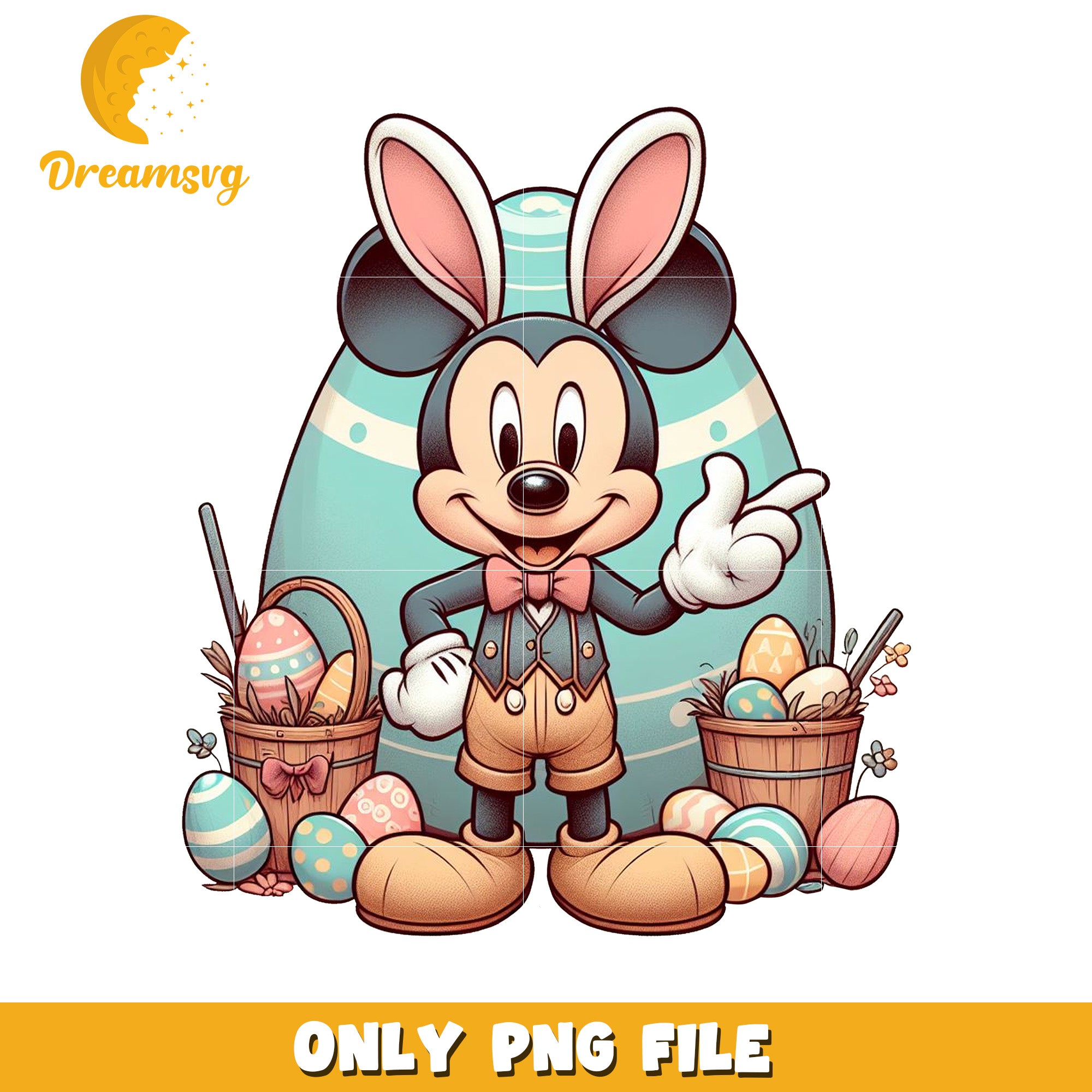 Easter Mickey Mouse PNG Download – DreamSVG Store