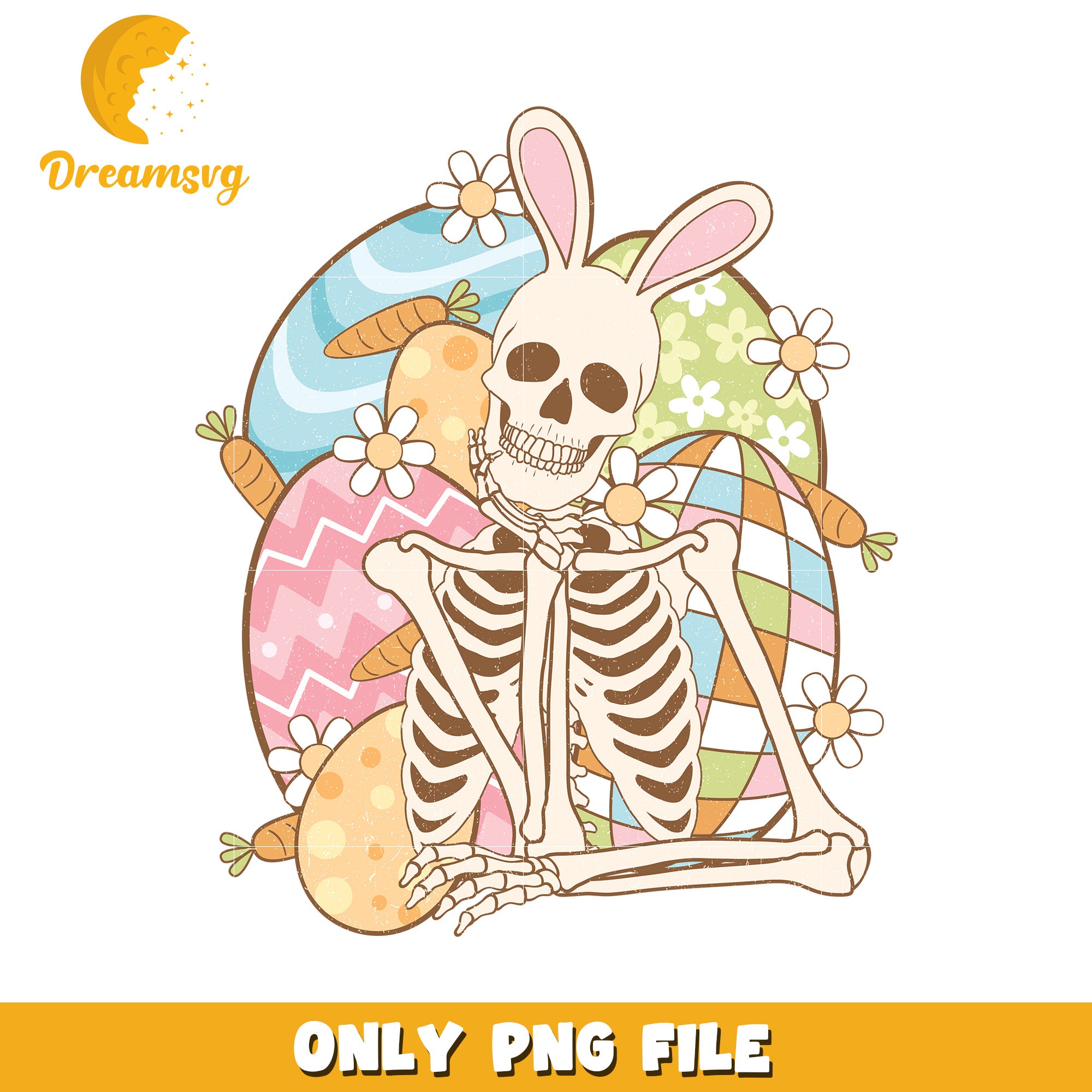 Easter Skeleton Bunny PNG Image – DreamSVG Store