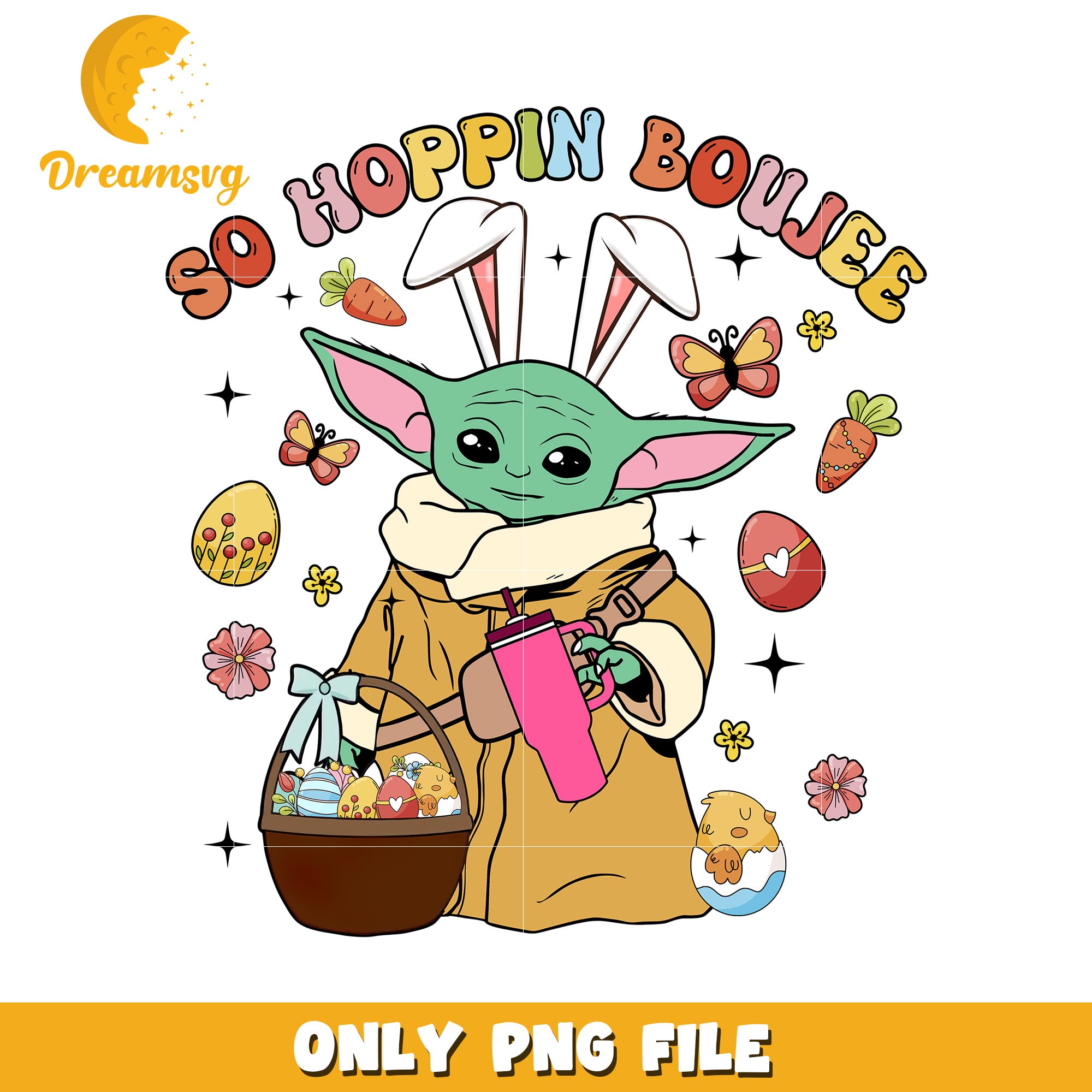 Easter Yoda PNG Bunny Ears Design – DreamSVG Store