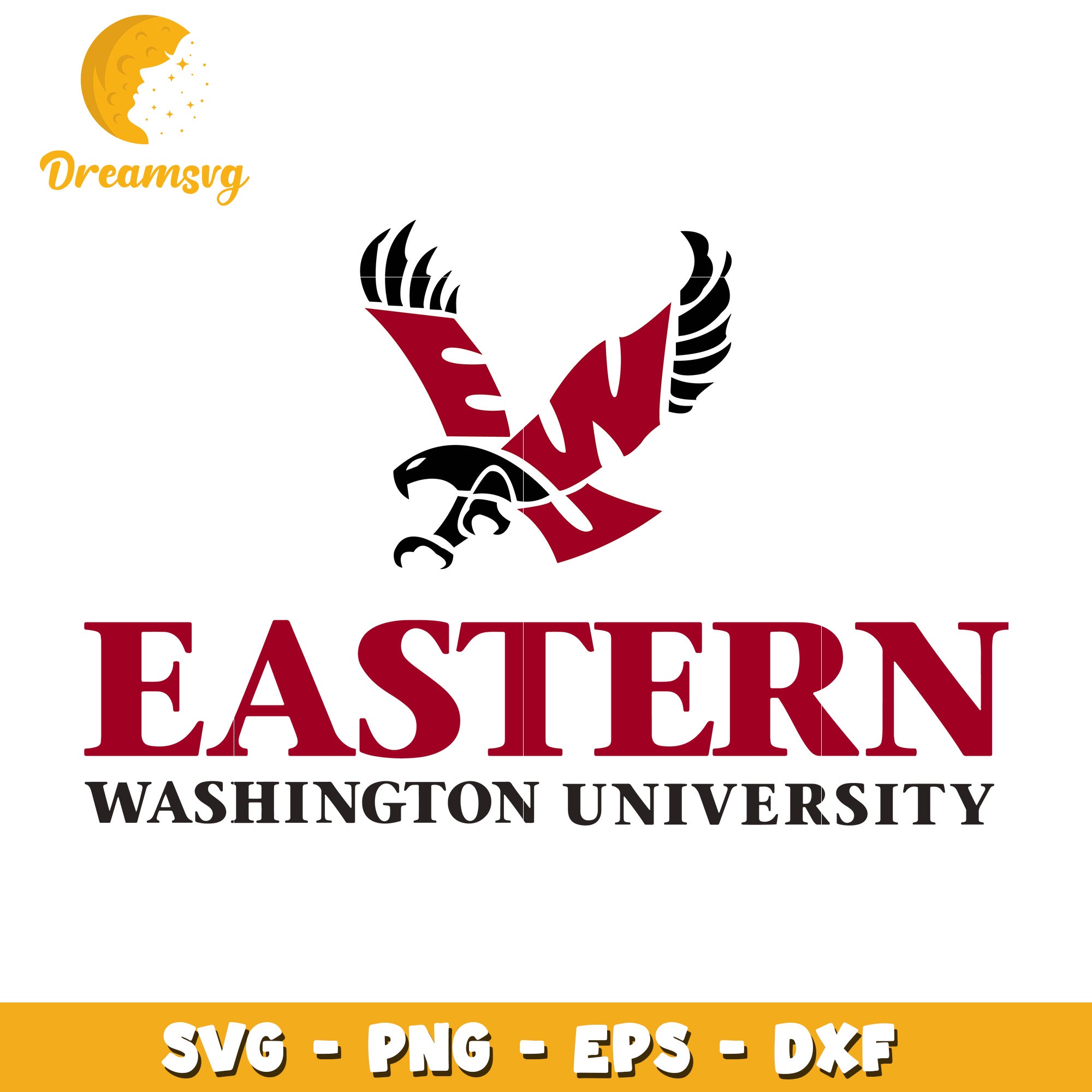 Eastern Washington University Eagle SVG PNG EPS DXF – DreamSVG Store