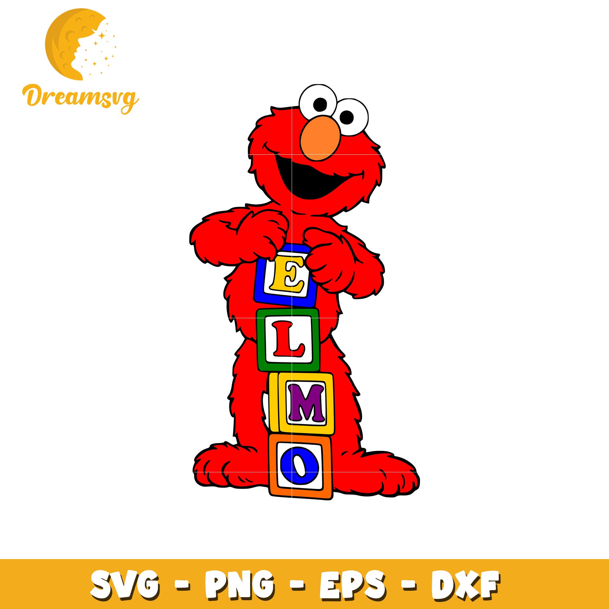 Elmo Character SVG Design for Kids Crafts and DIY Projects – DreamSVG Store