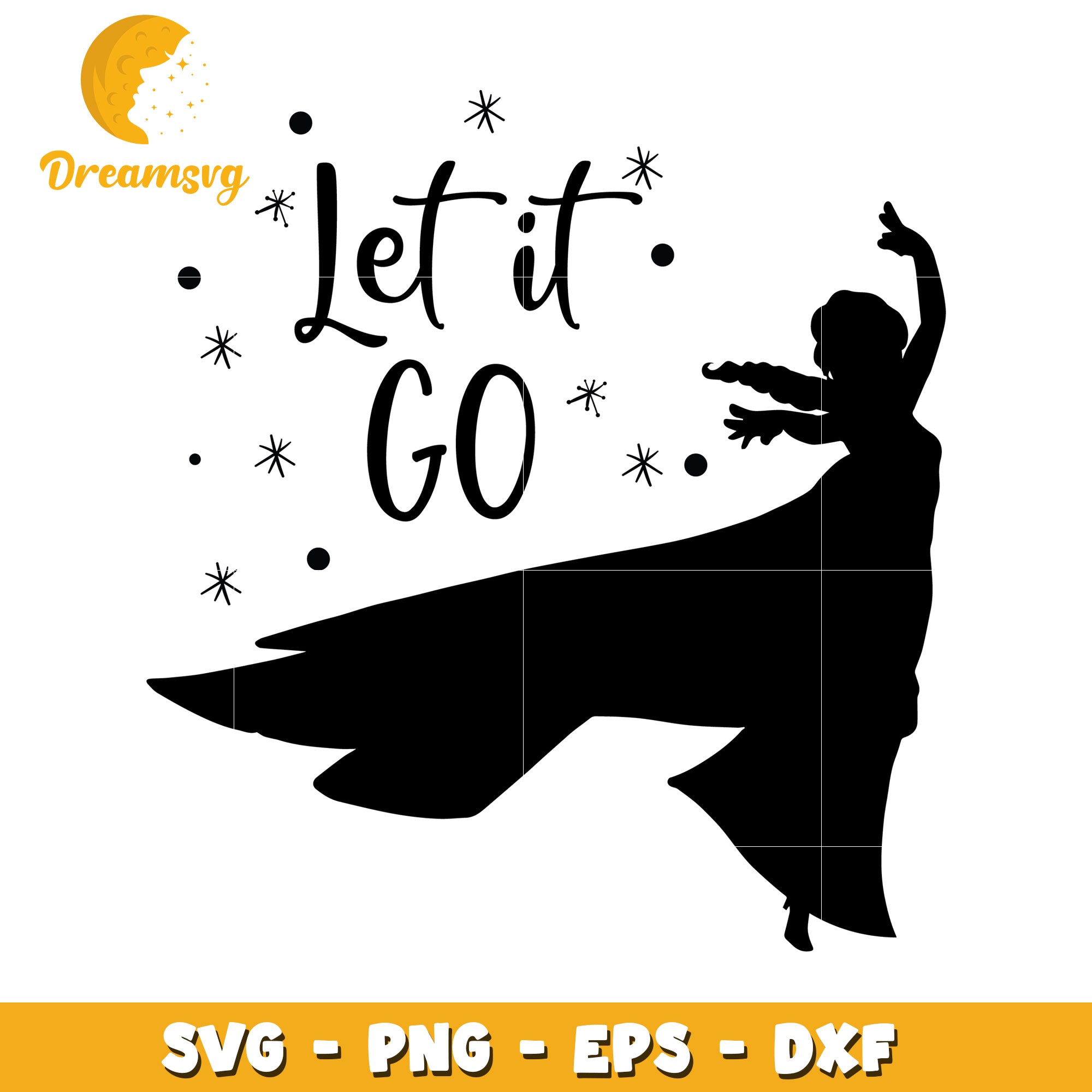 Elsa Let it Go SVG PNG EPS DXF Cut File – DreamSVG Store