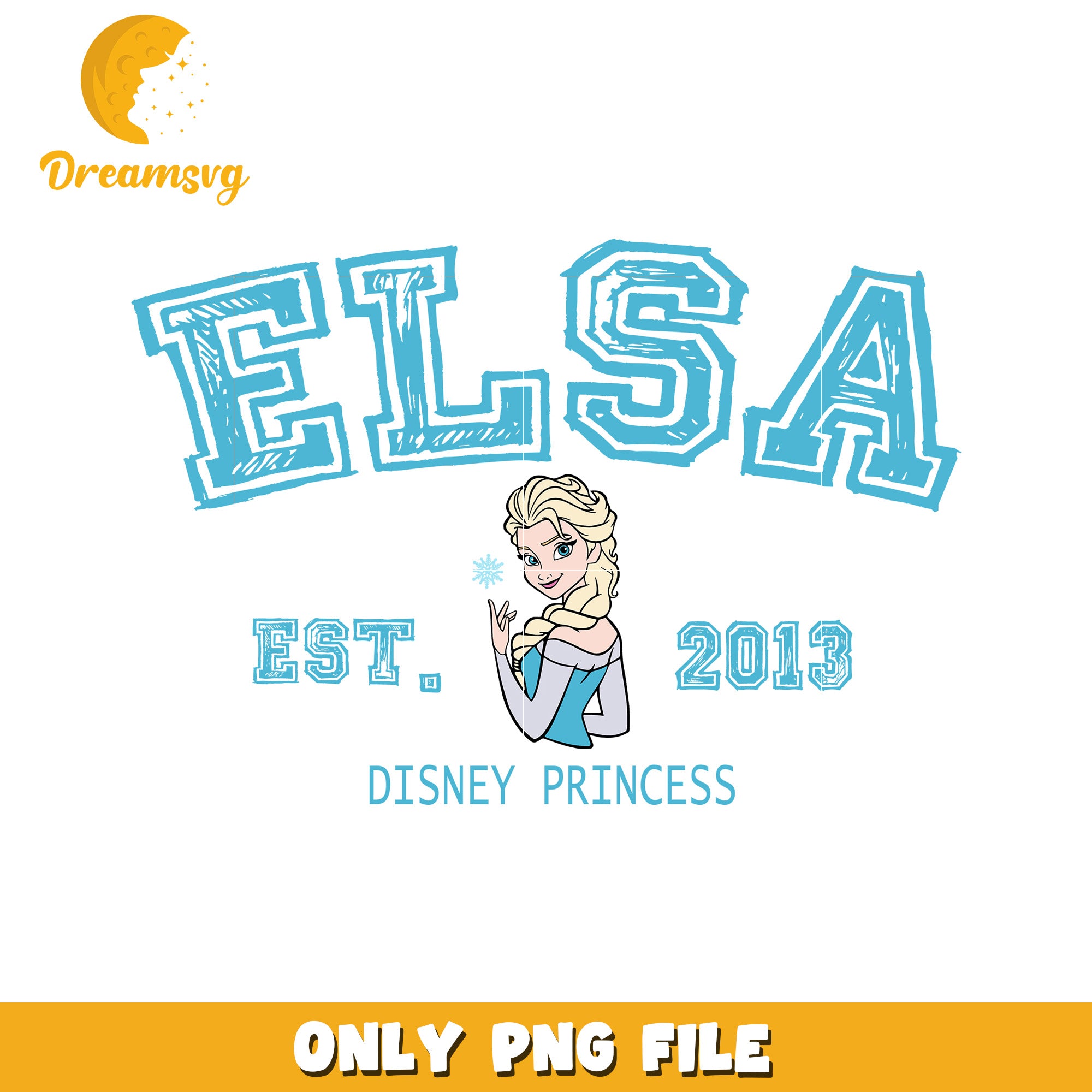 Elsa PNG Disney Princess Design – DreamSVG Store