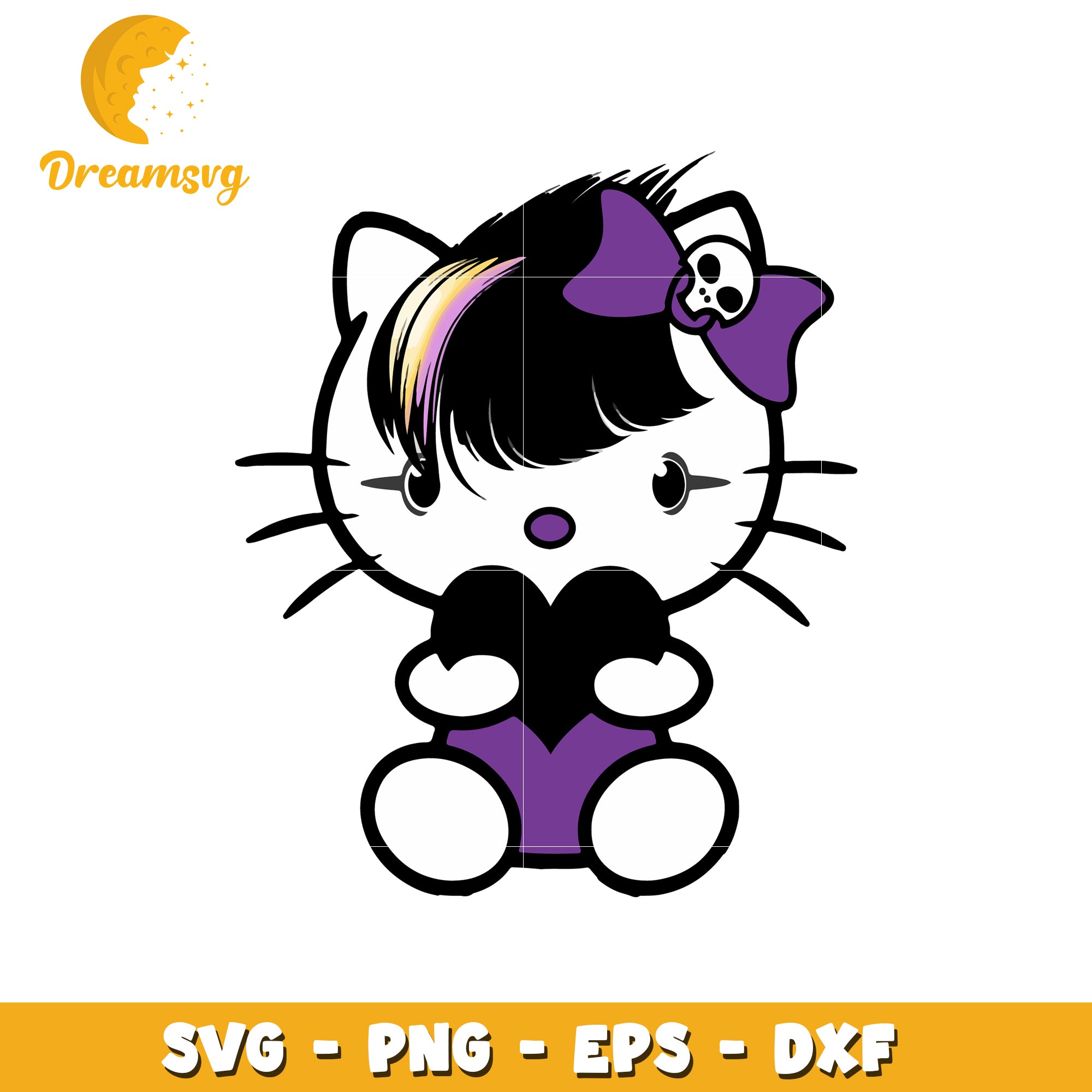 Emo Hello Kitty SVG Cut File – DreamSVG Store