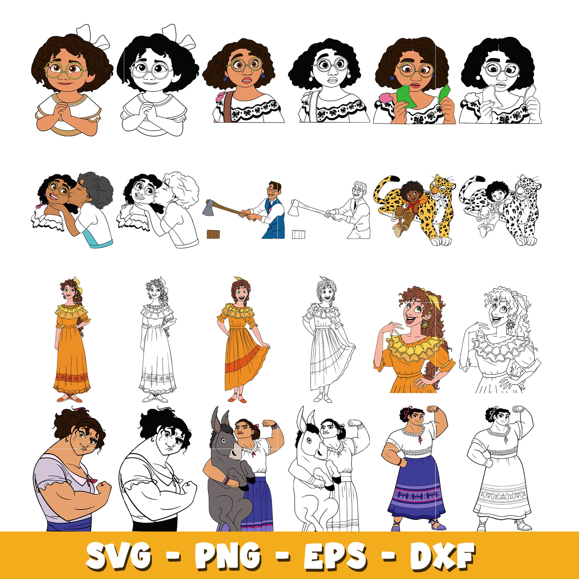 Mirabel Encanto bundle svg, Disney cartoon svg, Digital download ...