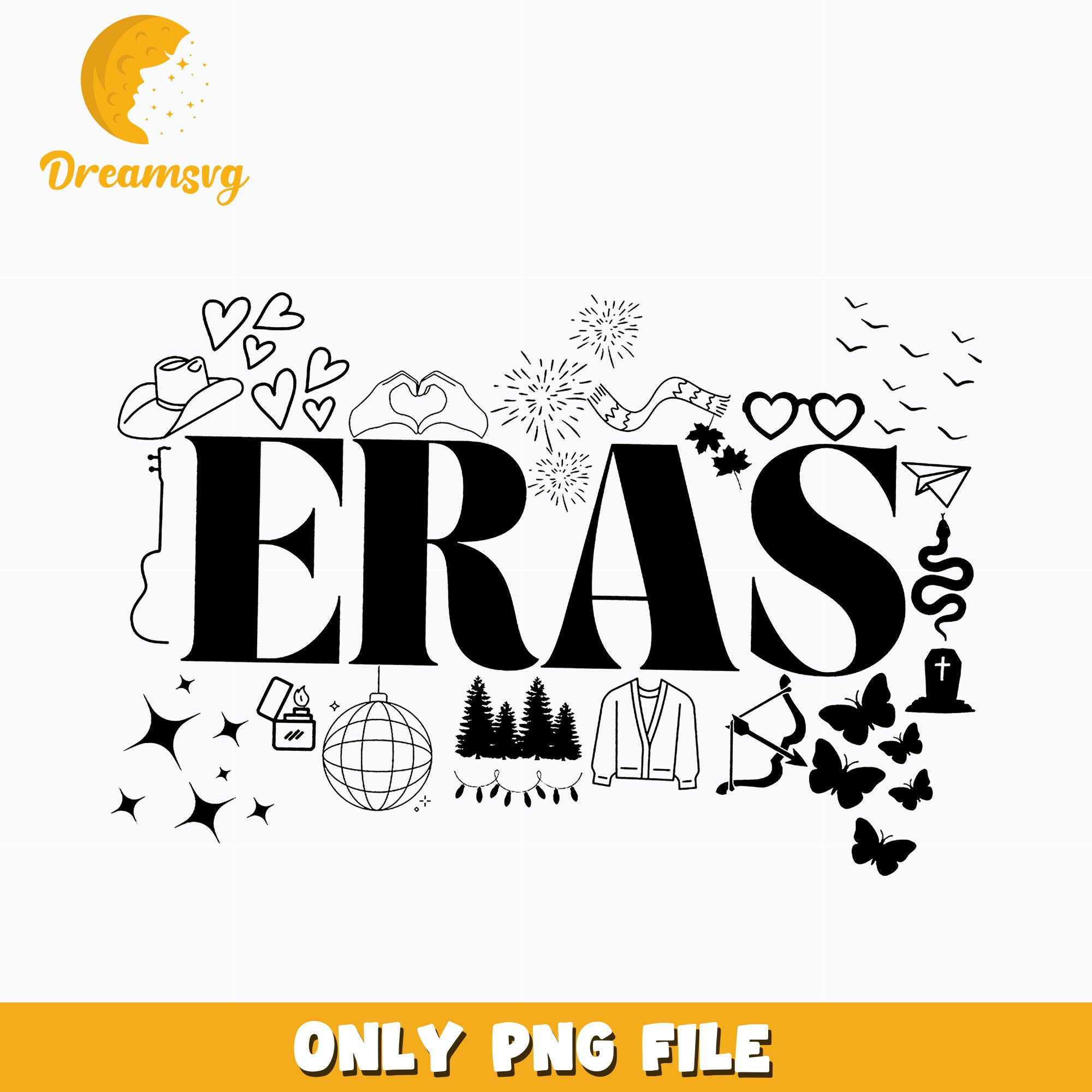Eras graphic png, the eras tour 2023 png, eras list song png – DreamSVG ...
