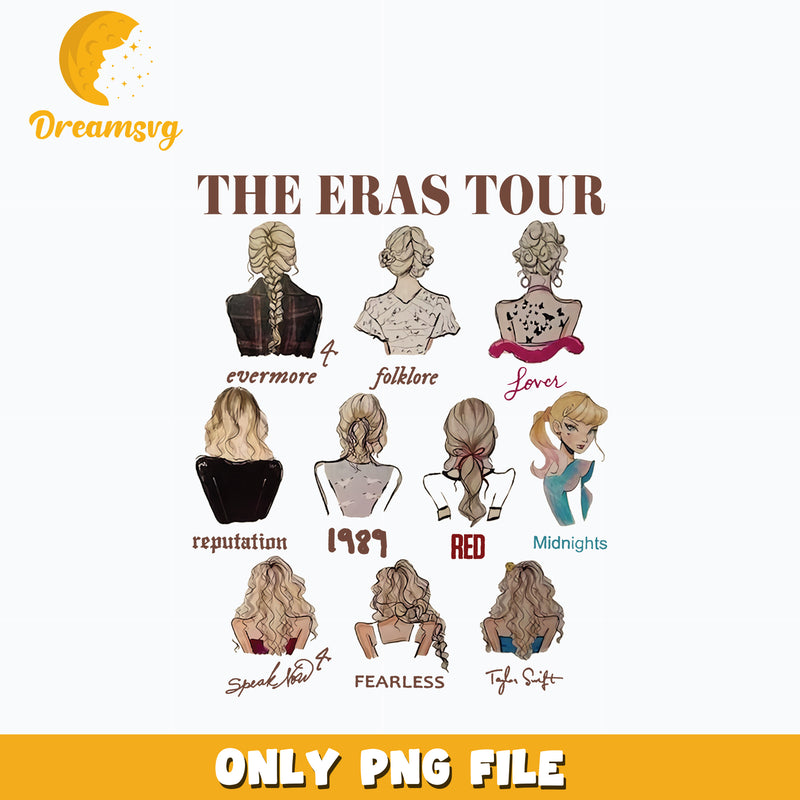 Eras tour hair style png, the eras tour 2023 png, eras list song png